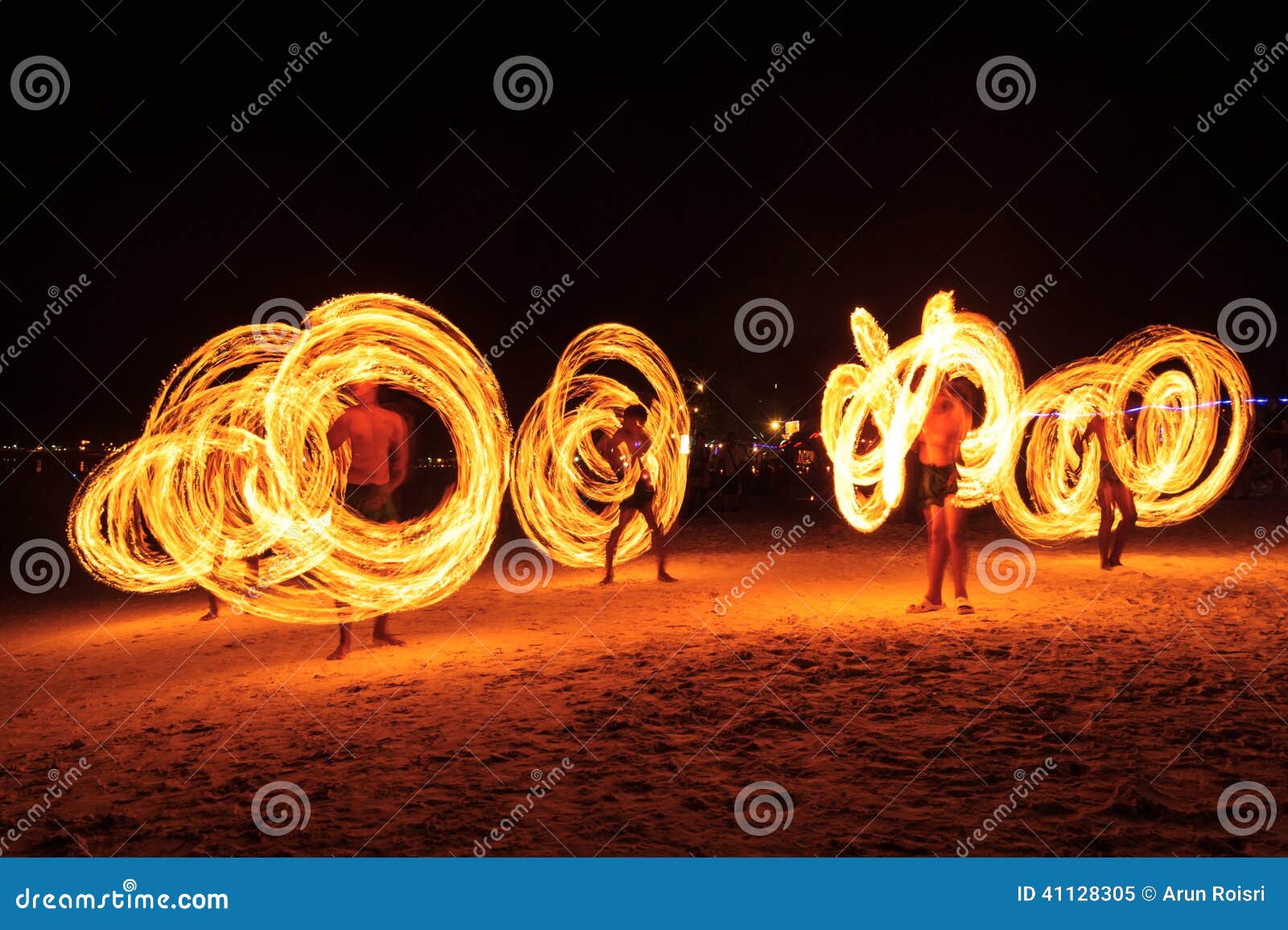 Strong Men Juggling Fire in Thailand Stock Image - Image of full, dance ...