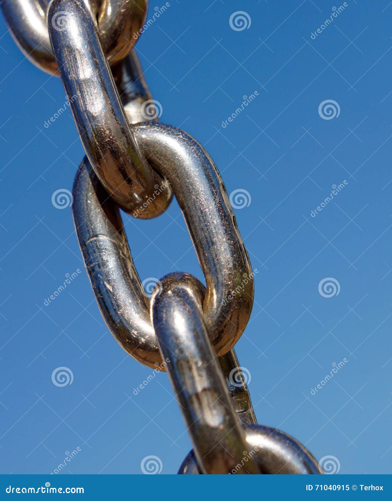 Strong Metal Chain Against Sky Stock Image - Image of metal, studio ...