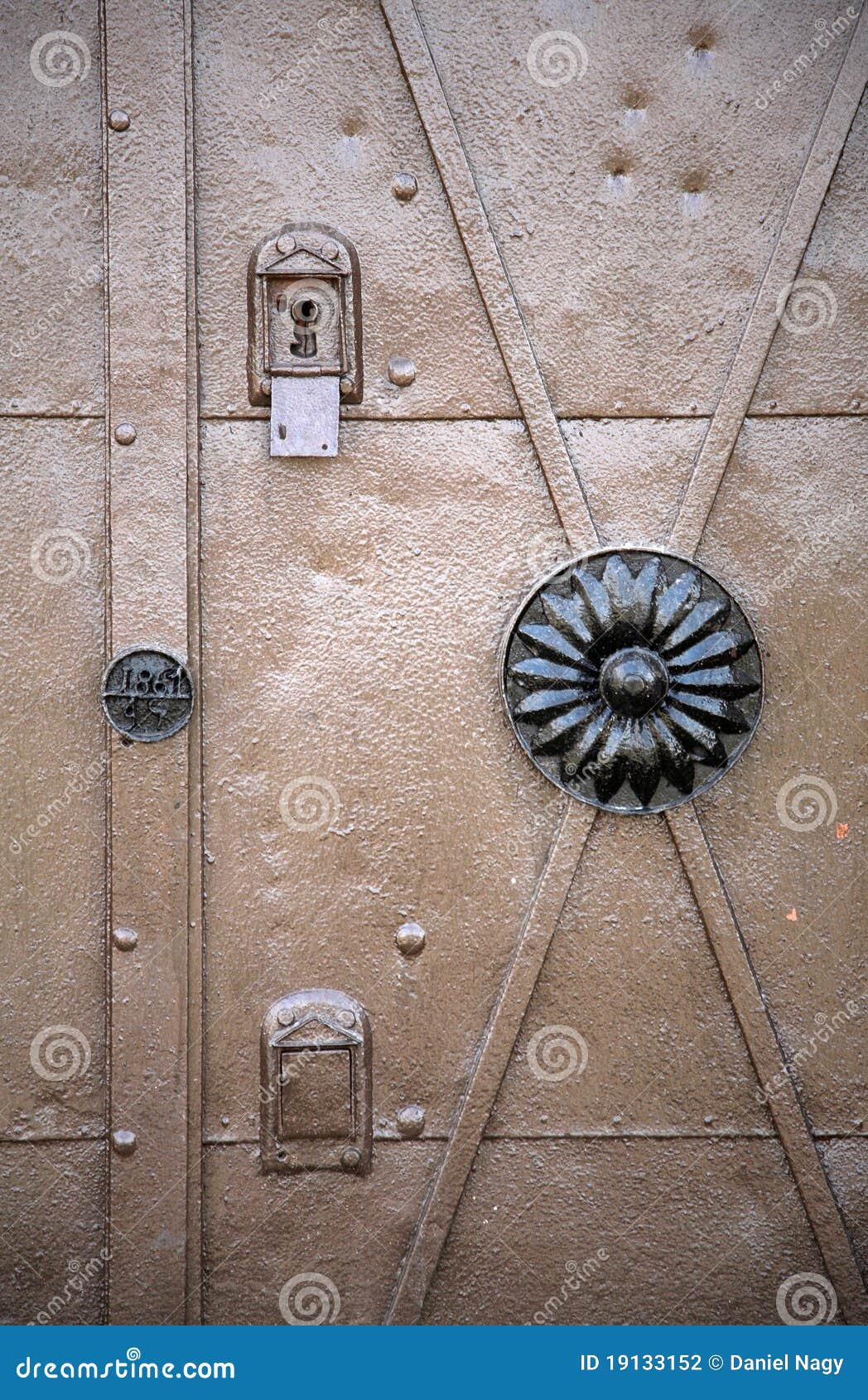 Strong metal entrance gate stock photo. Image of port - 19133152