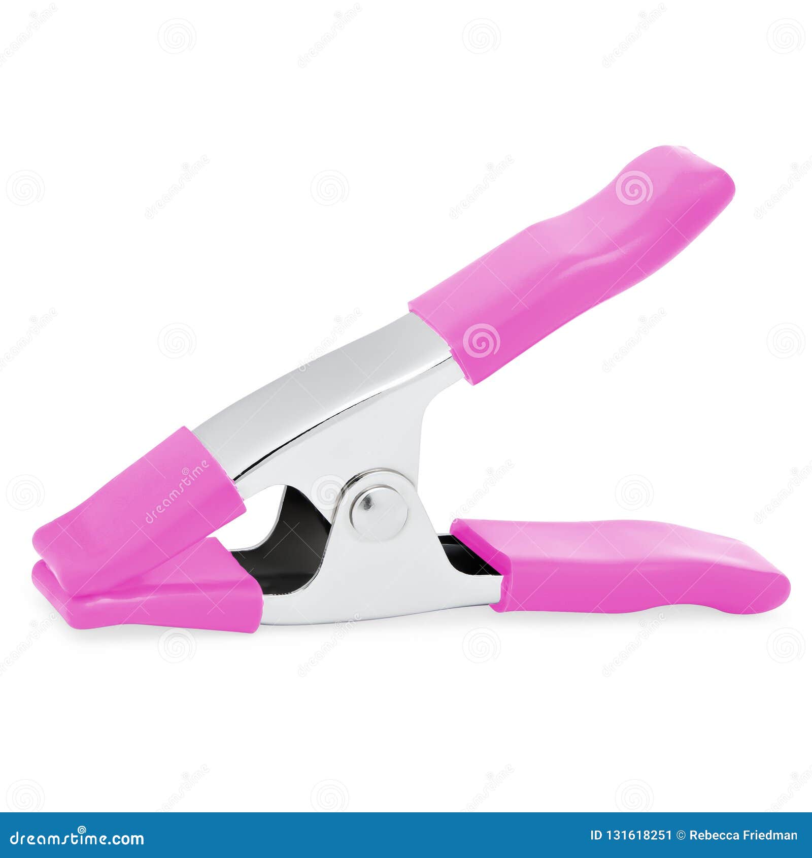 Strong Metal Multi Purpose Utility Clip with Pink Handles Stock Image ...