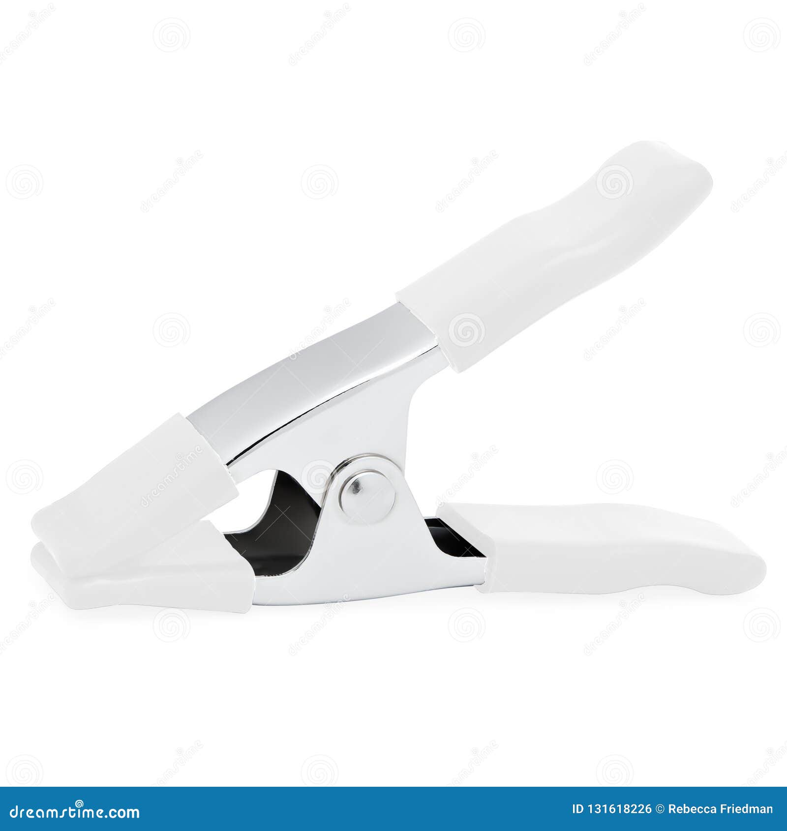 Strong Metal Multi Purpose Utility Clip with White Handles Stock Photo ...
