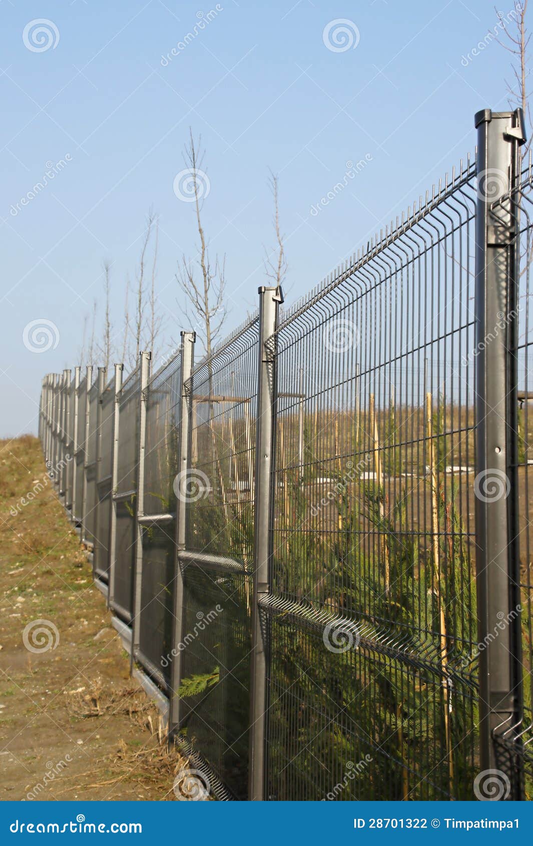 Strong metallic fence stock photo. Image of segment, metallic - 28701322