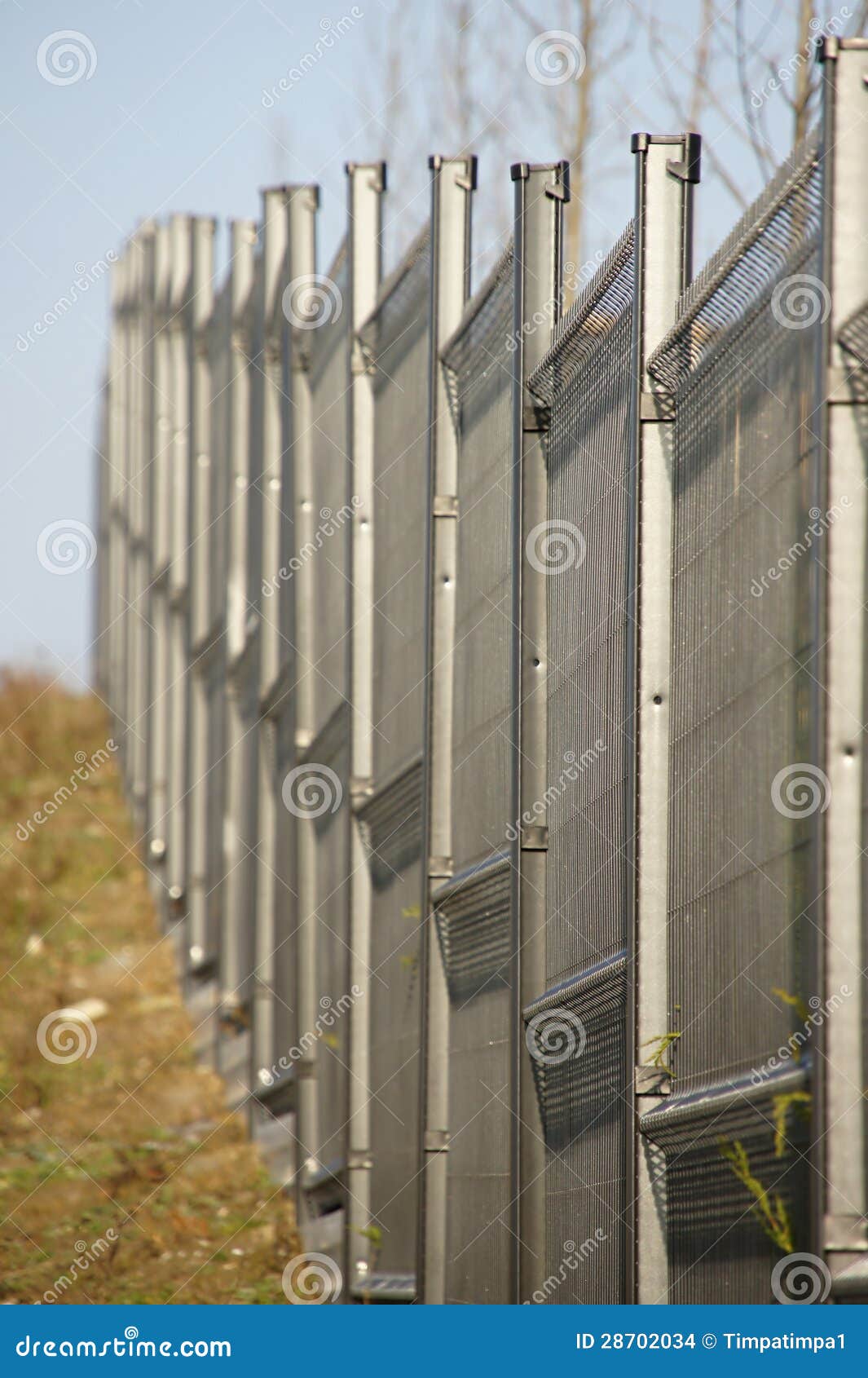 Strong metallic fence stock photo. Image of picket, enclosure - 28702034