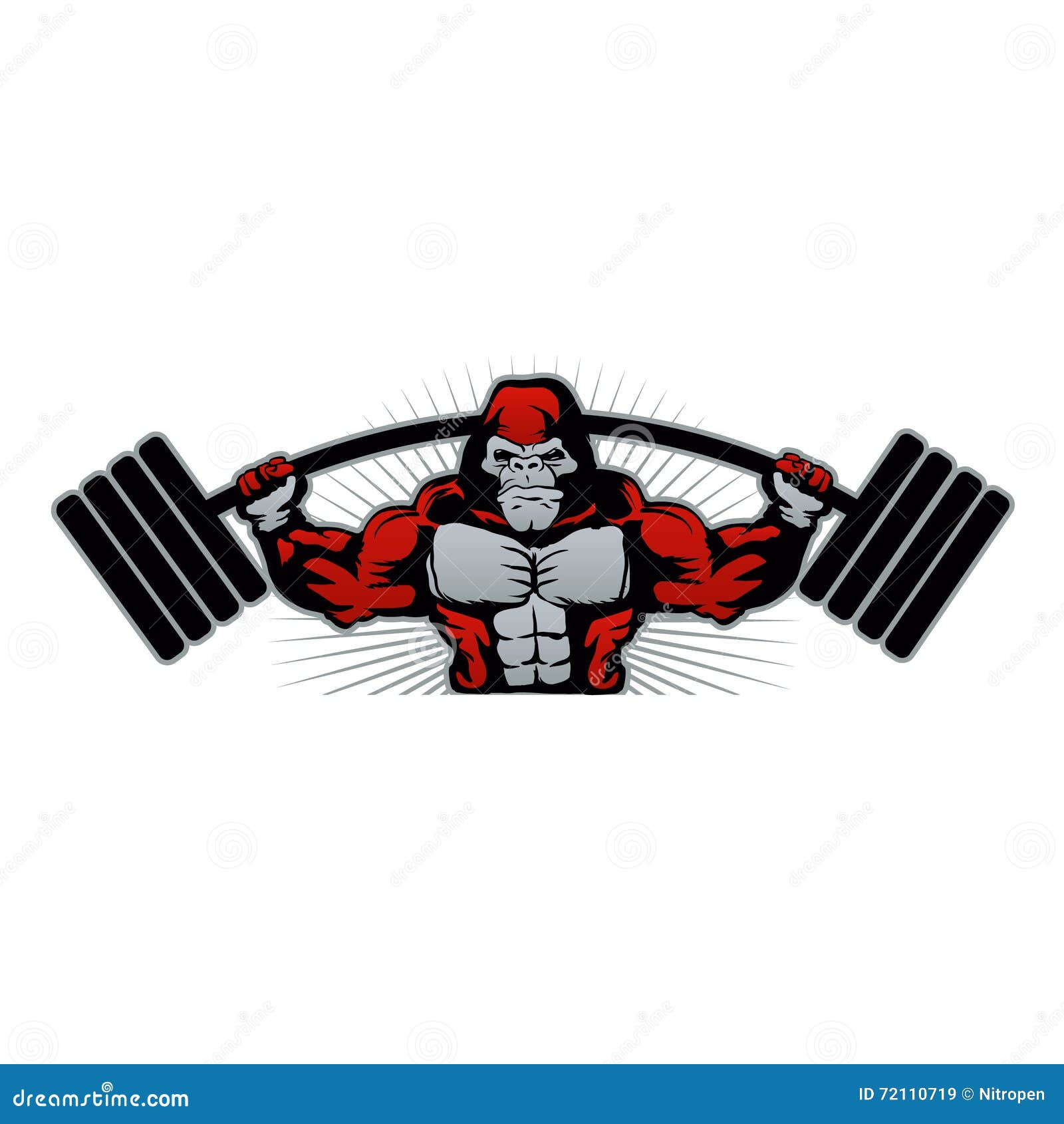 Strong monkey athlete stock vector. Illustration of macho - 72110719