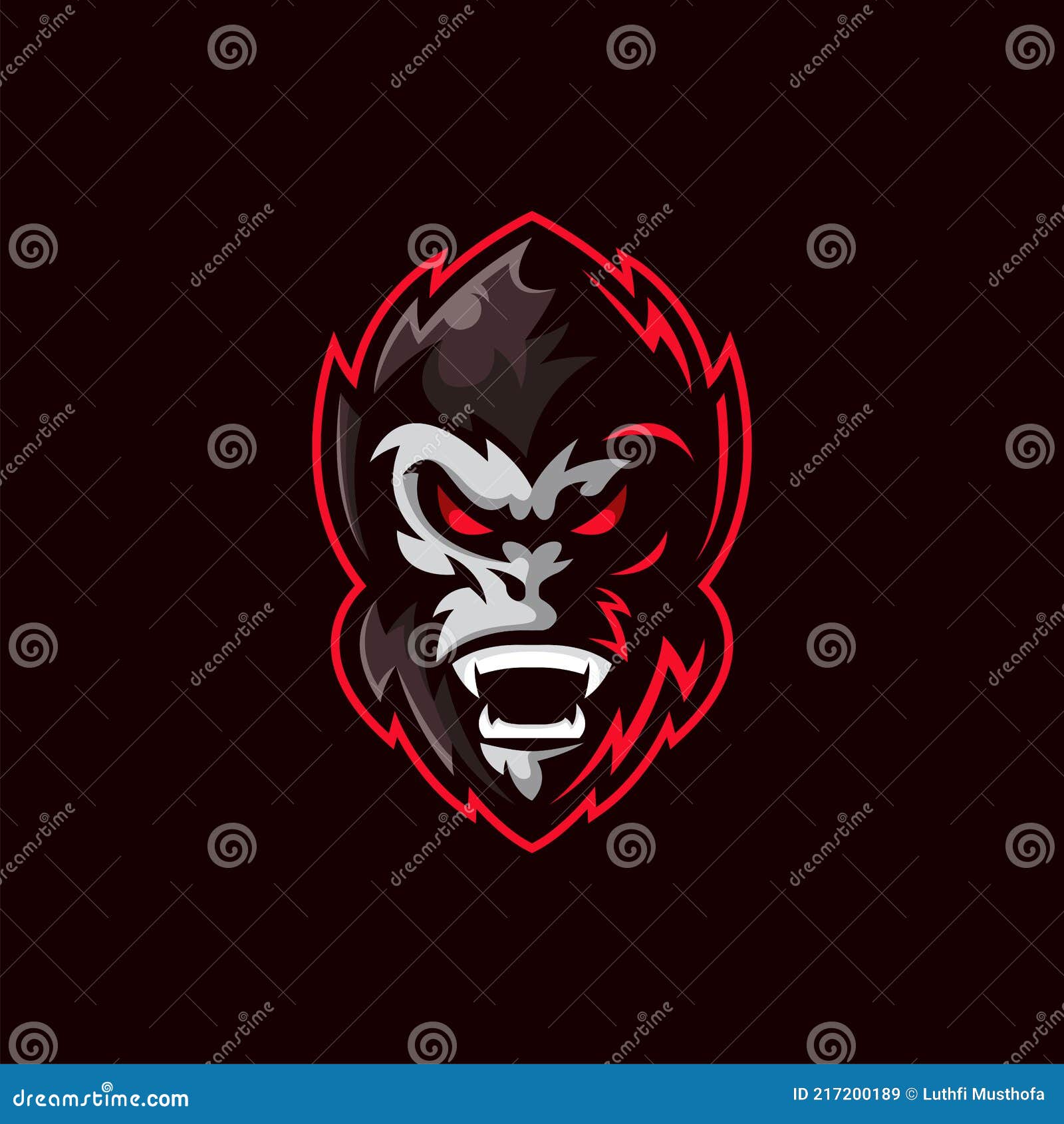 Strong Monkey E Sport Gaming Logo Stock Vector - Illustration of ...