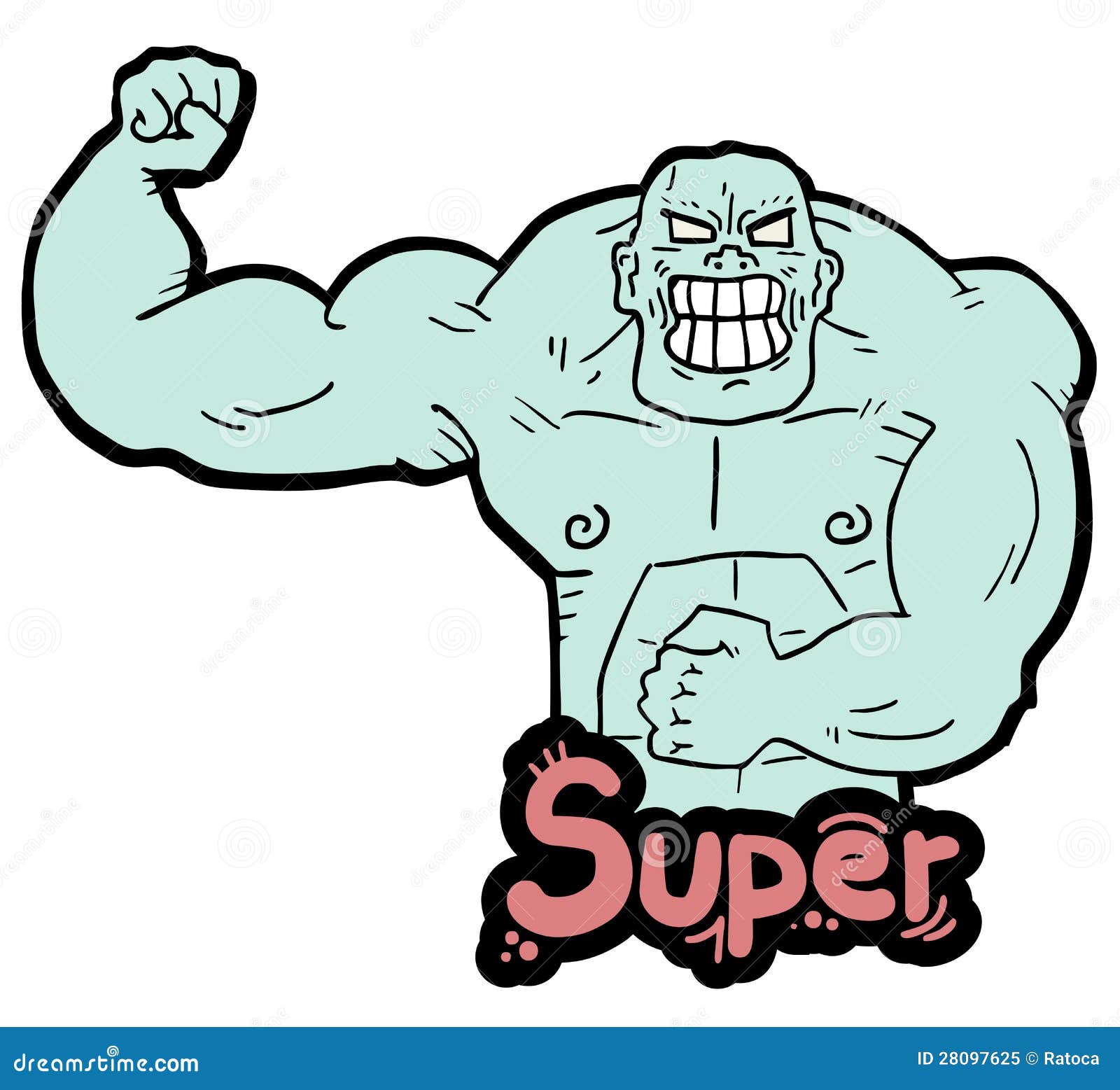 Strong monster stock vector. Illustration of scary, usual - 28097625