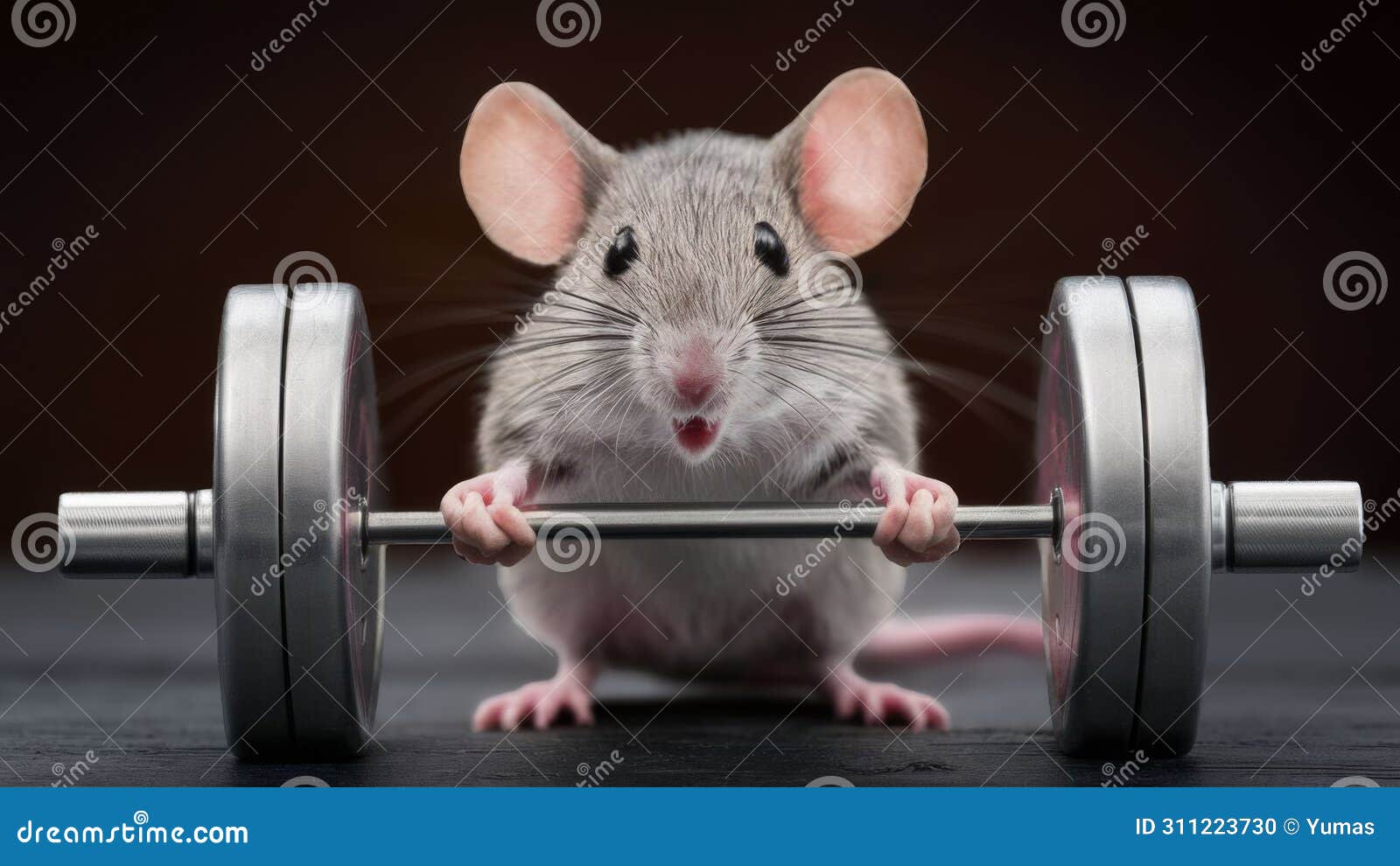 Strong Mouse Lifting Weight Stock Photo - Image of dedication, fitness ...