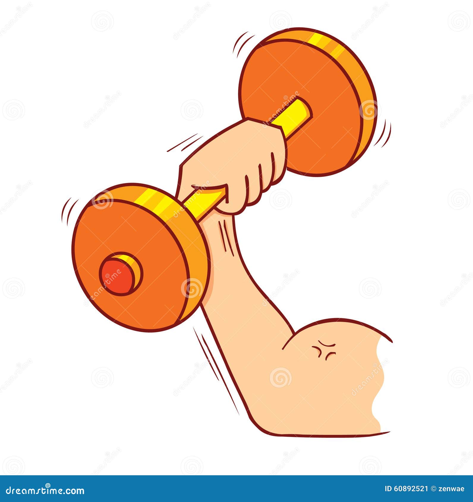Strong muscle stock vector. Illustration of hand, strong - 60892521