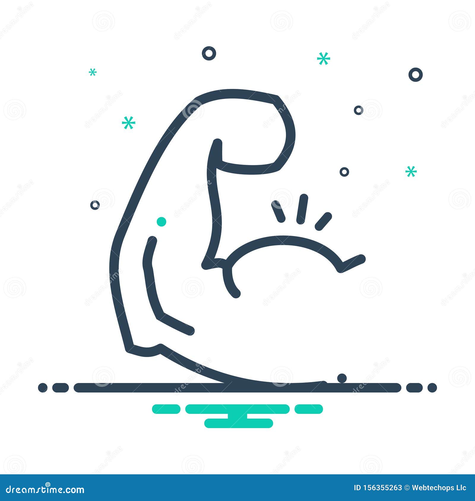 Strong Muscles From Ines, Triangles And Particle Style Design Vector ...