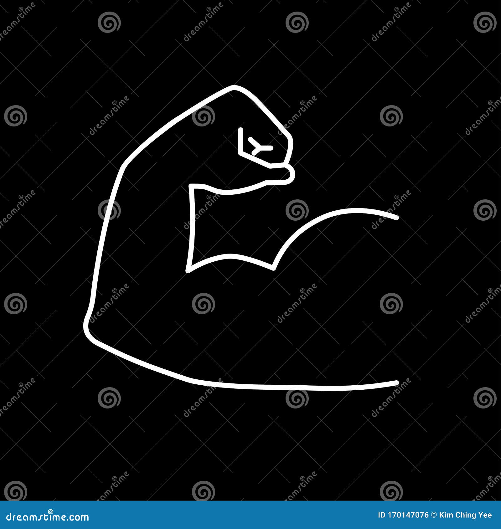 Strong Muscles From Ines, Triangles And Particle Style Design Vector ...