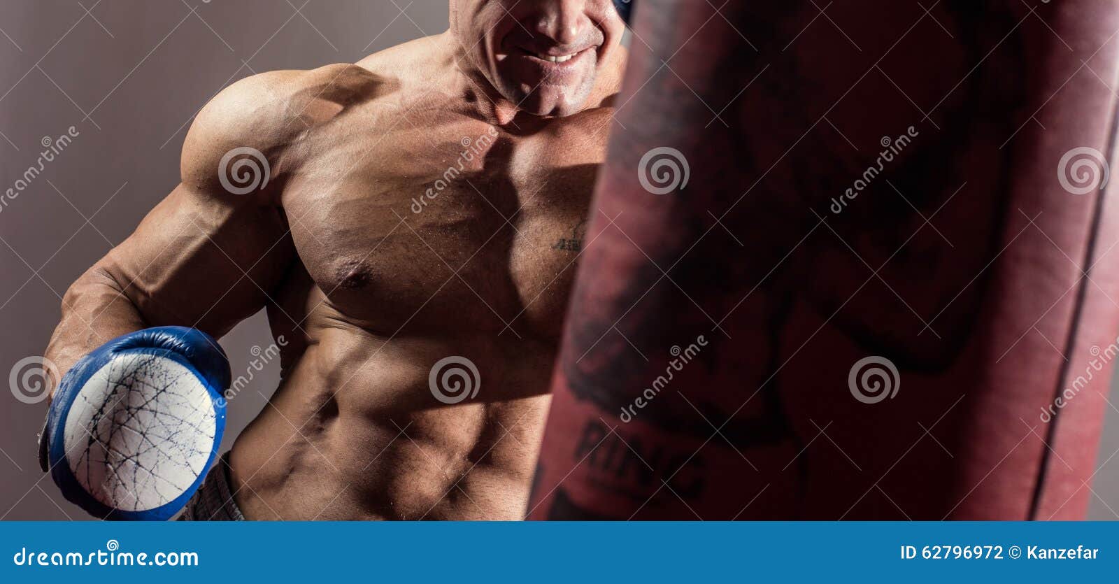 Strong Muscular Boxer in Training Stock Photo - Image of health, adult ...