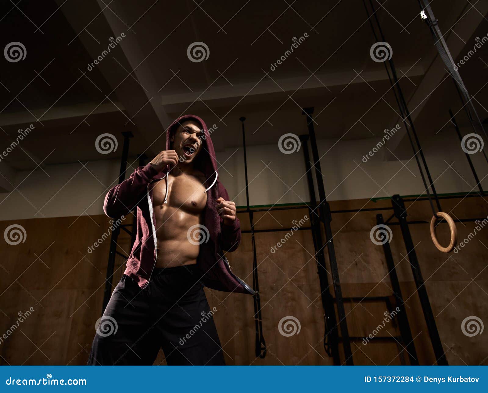 Fighter training hard stock photo. Image of muscle, athlete - 157372284