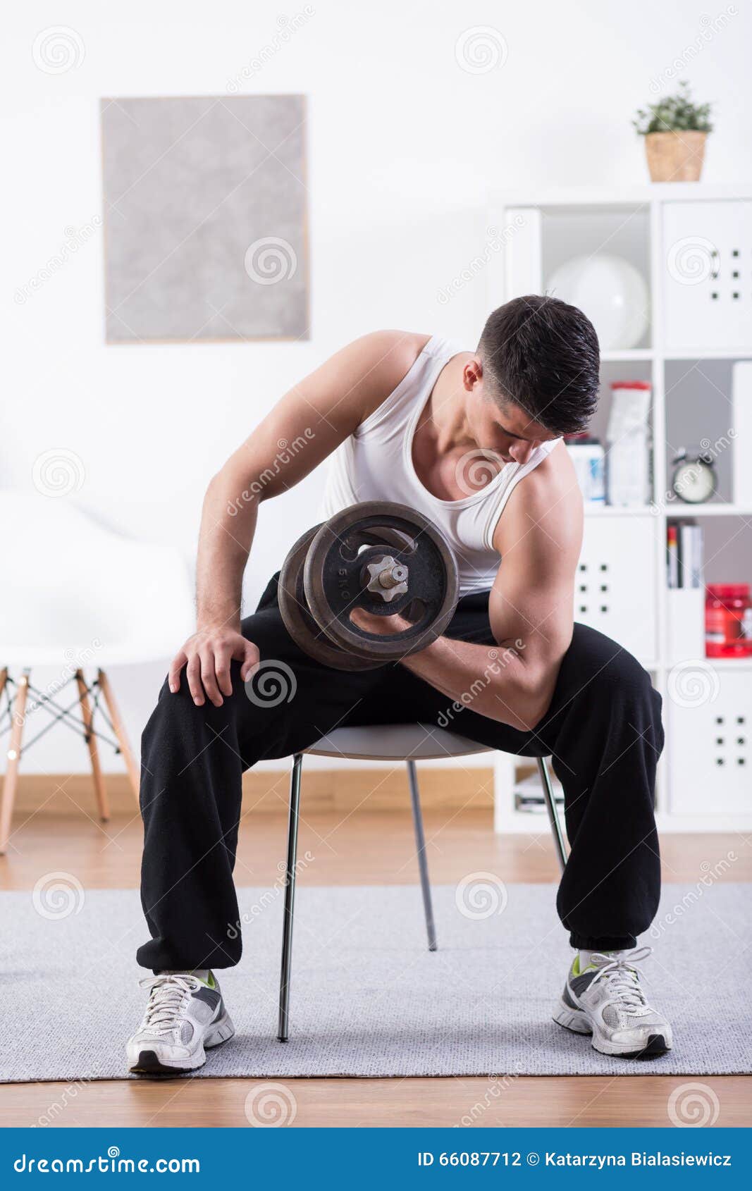 Strong and muscular man stock photo. Image of activity - 66087712