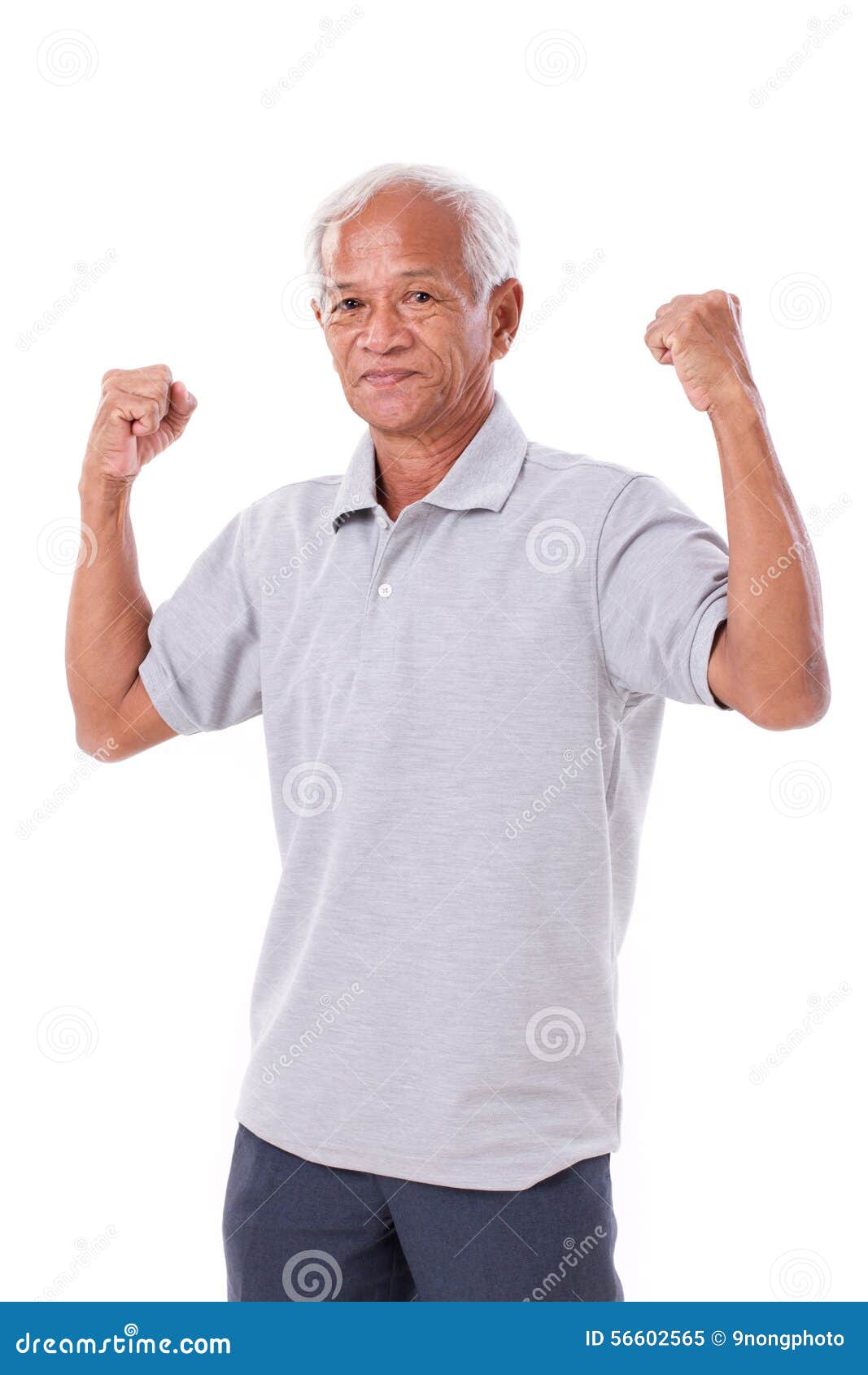 Strong Old Man Stock Photo - Image: 56602565