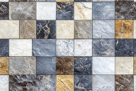 A Strong, Oversized Facade Tile with a Stone Texture Stock Illustration ...