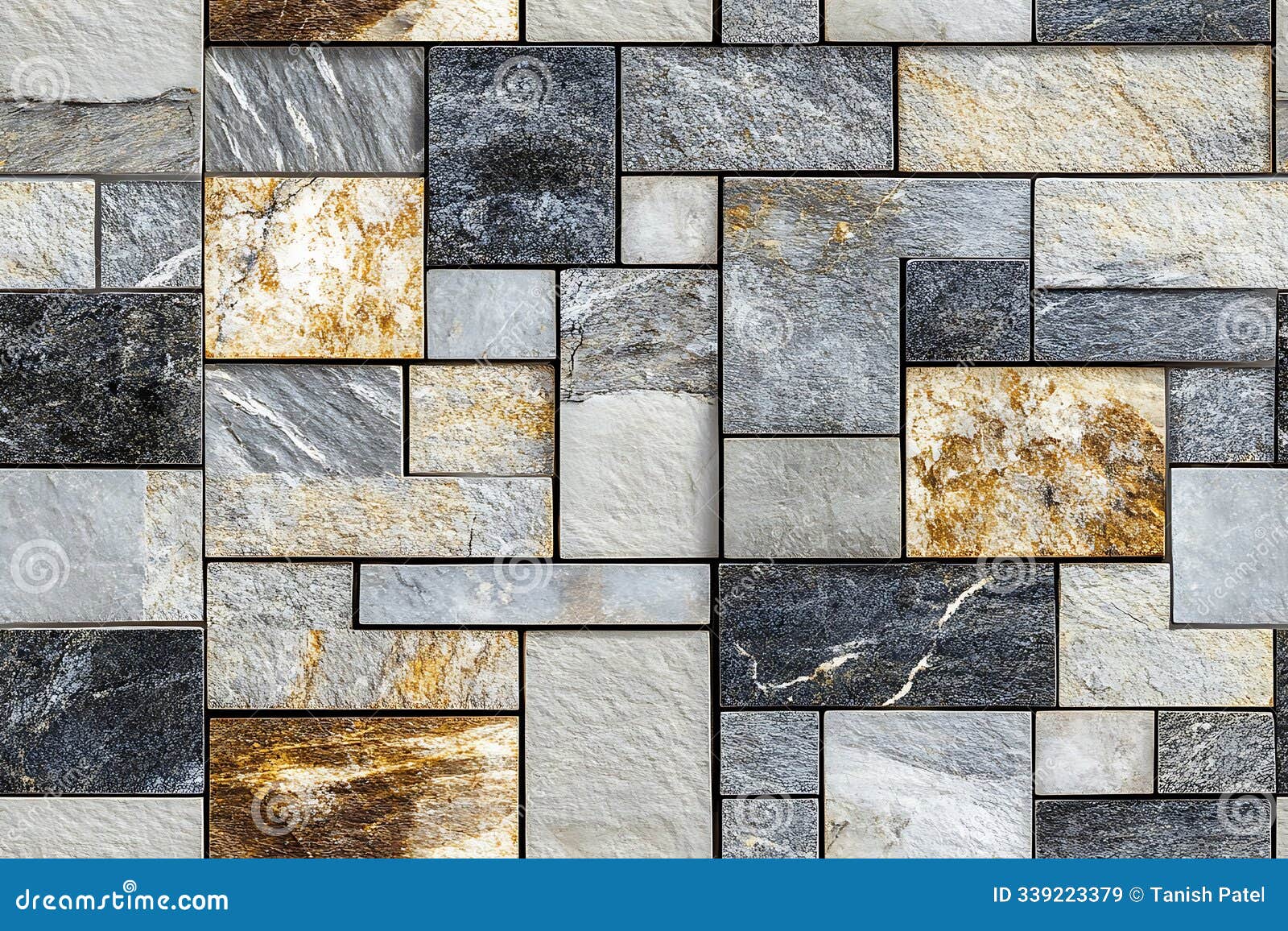 A Strong, Oversized Facade Tile with a Stone Texture Stock Illustration ...