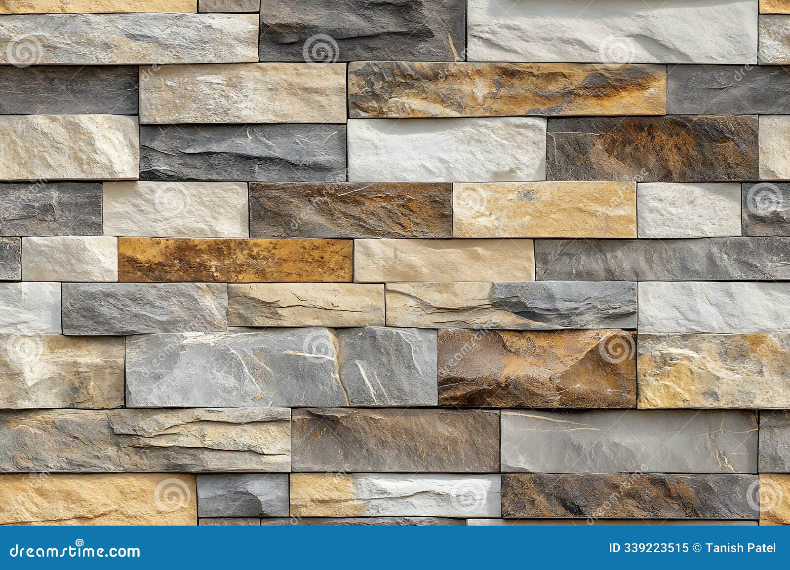 A Strong, Oversized Facade Tile with a Stone Texture Stock Illustration ...