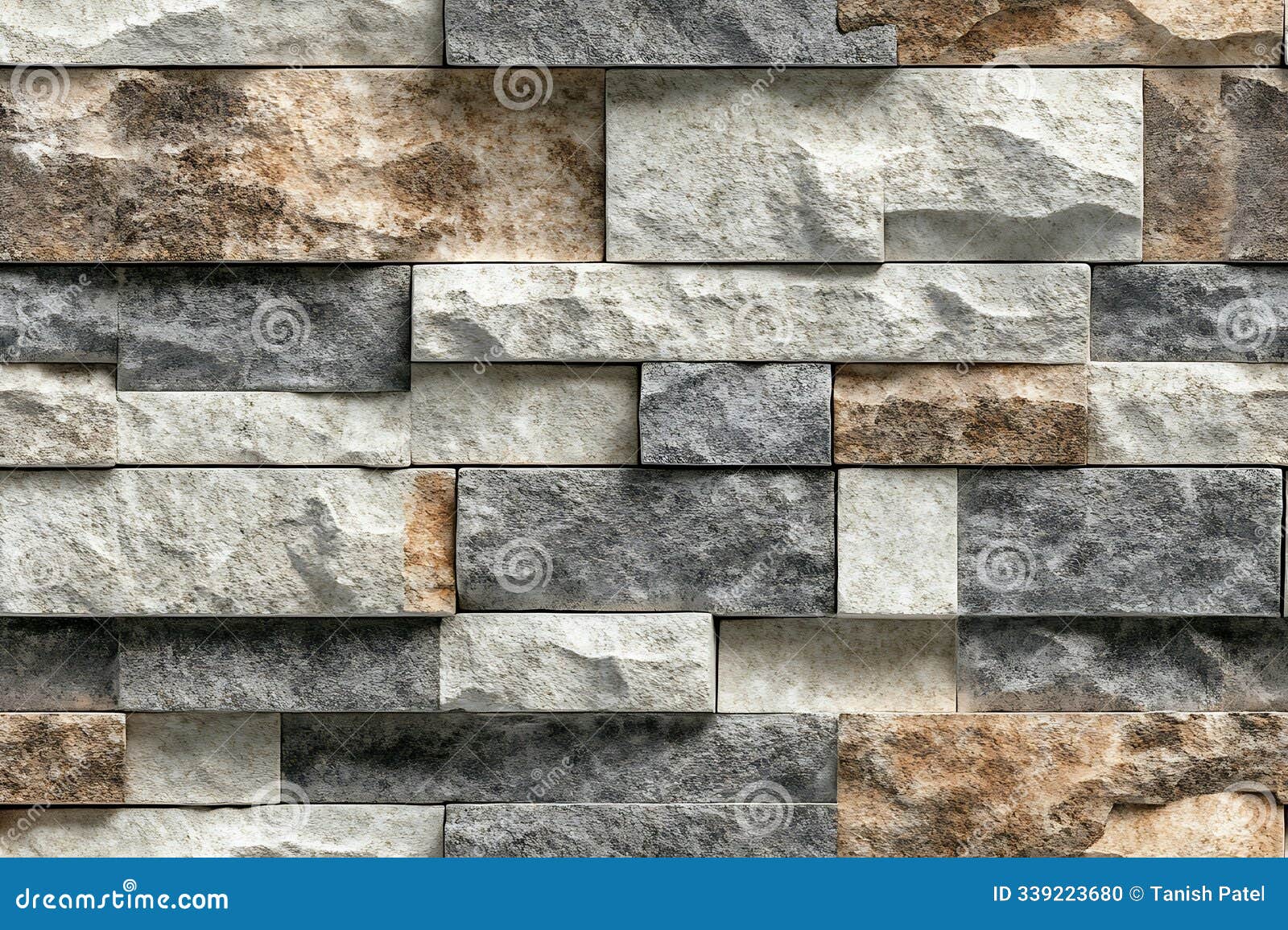 A Strong, Oversized Facade Tile with a Stone Texture Stock Illustration ...