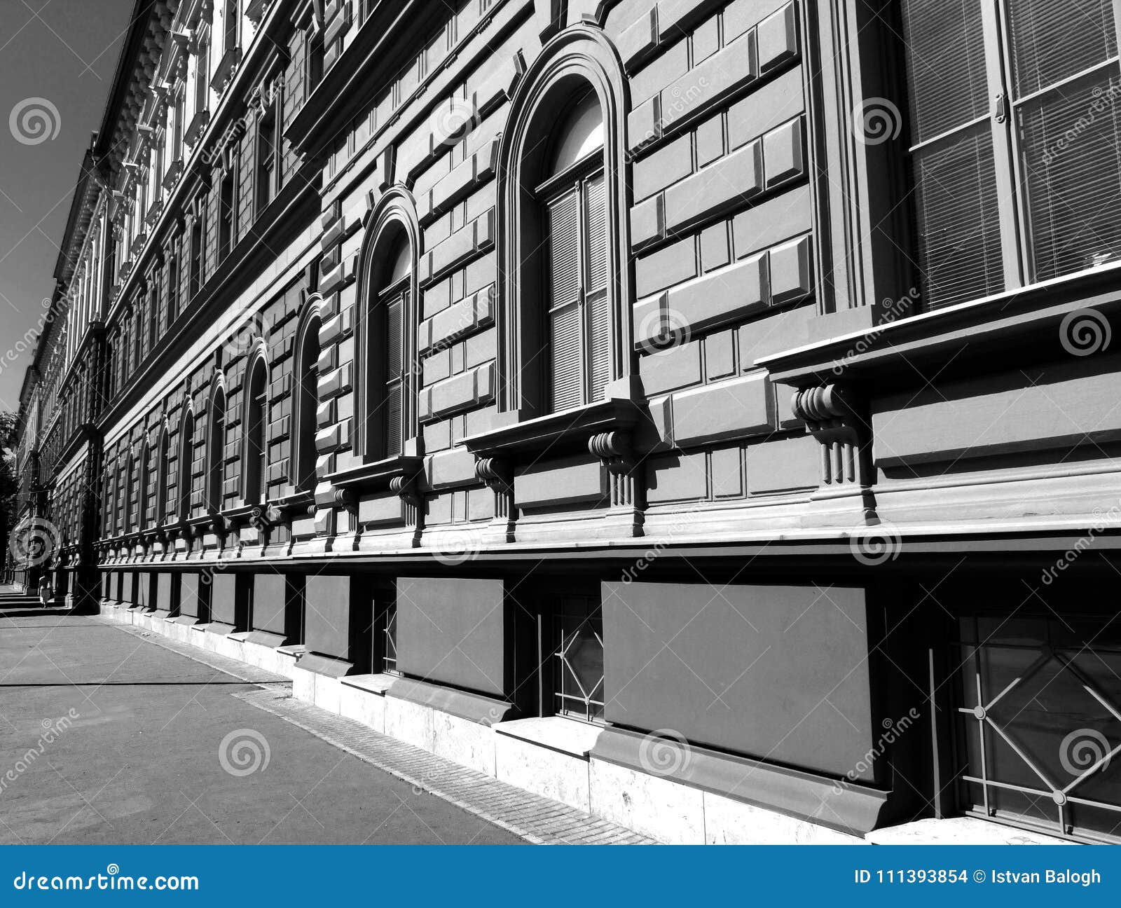 Strong Perspective of Classical Building Elevation Stock Photo - Image ...