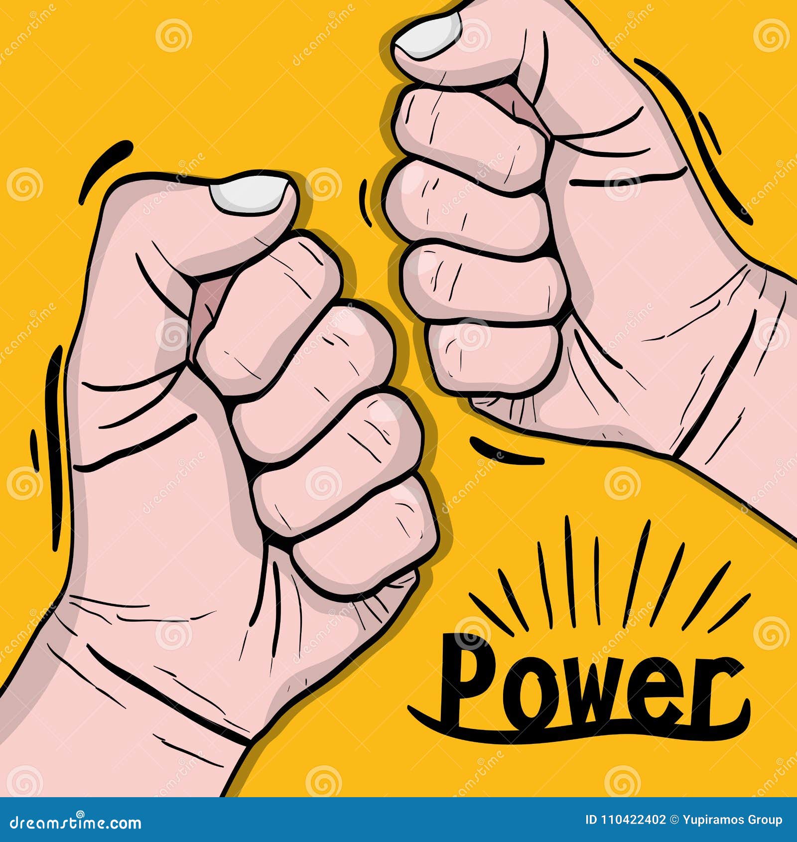 Strong Power Hand Protest Revolution Stock Vector - Illustration of ...