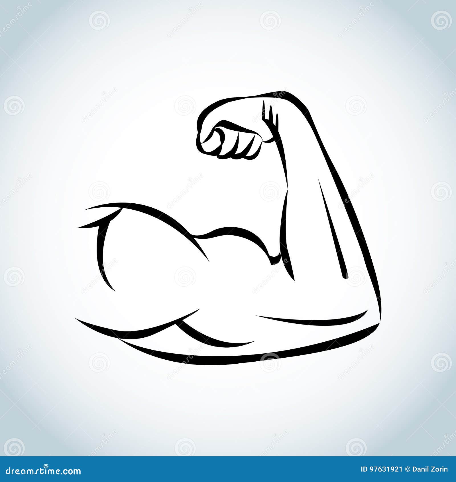 Strong Power, Muscle Arms Vector Icon | CartoonDealer.com #83467158