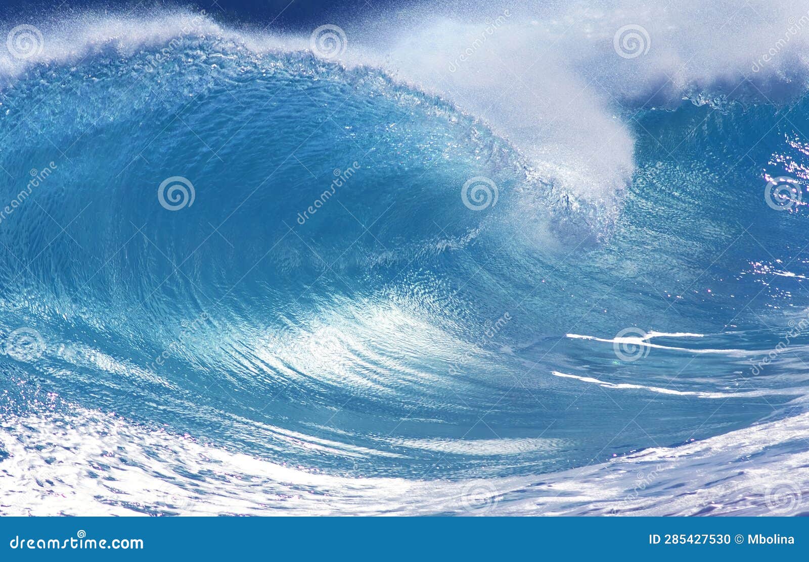 Strong and Powerful Ocean Wave Surges with Impressive Force Stock Photo ...