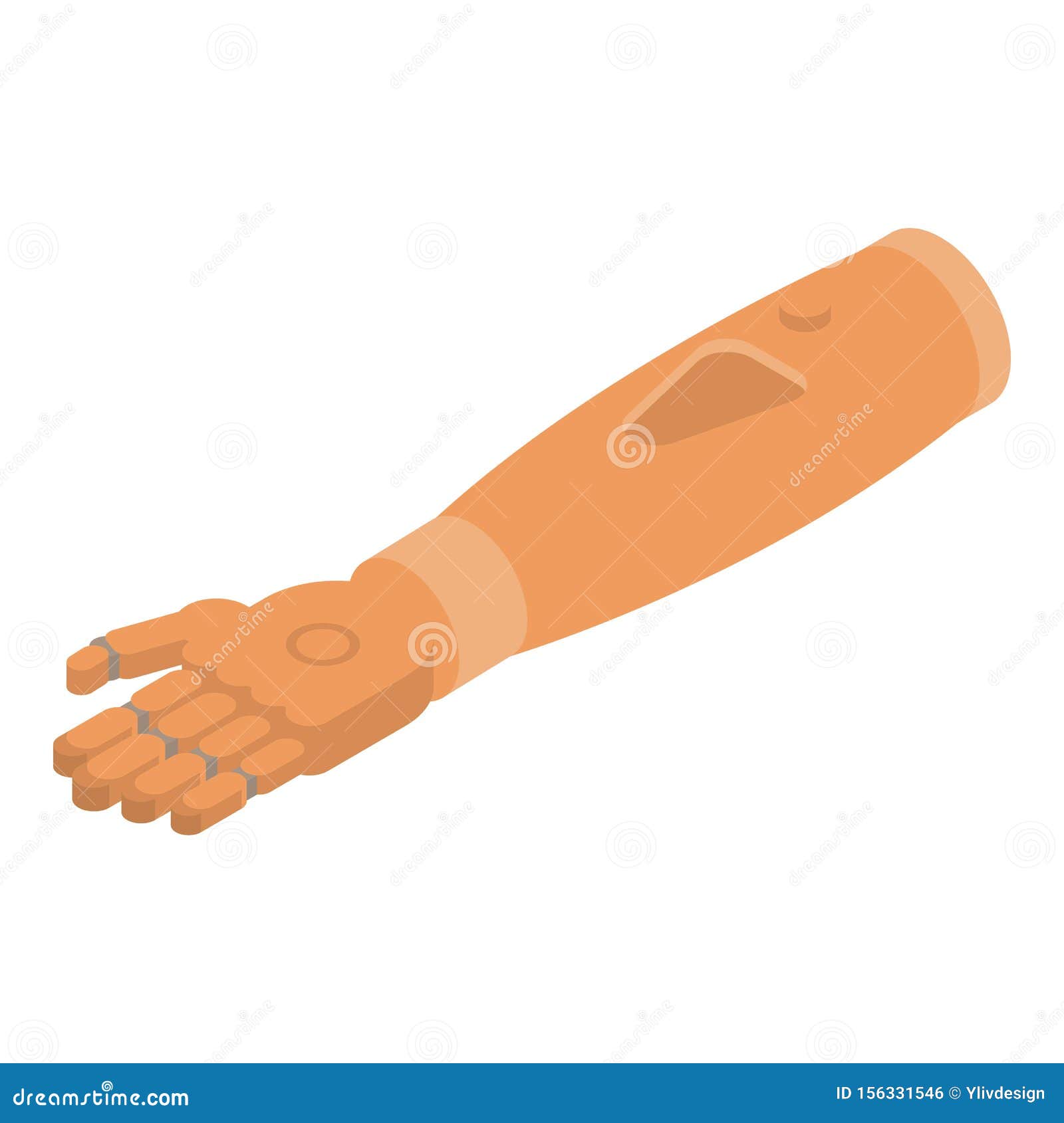 Strong Prosthetic Hand Icon, Isometric Style Stock Vector ...