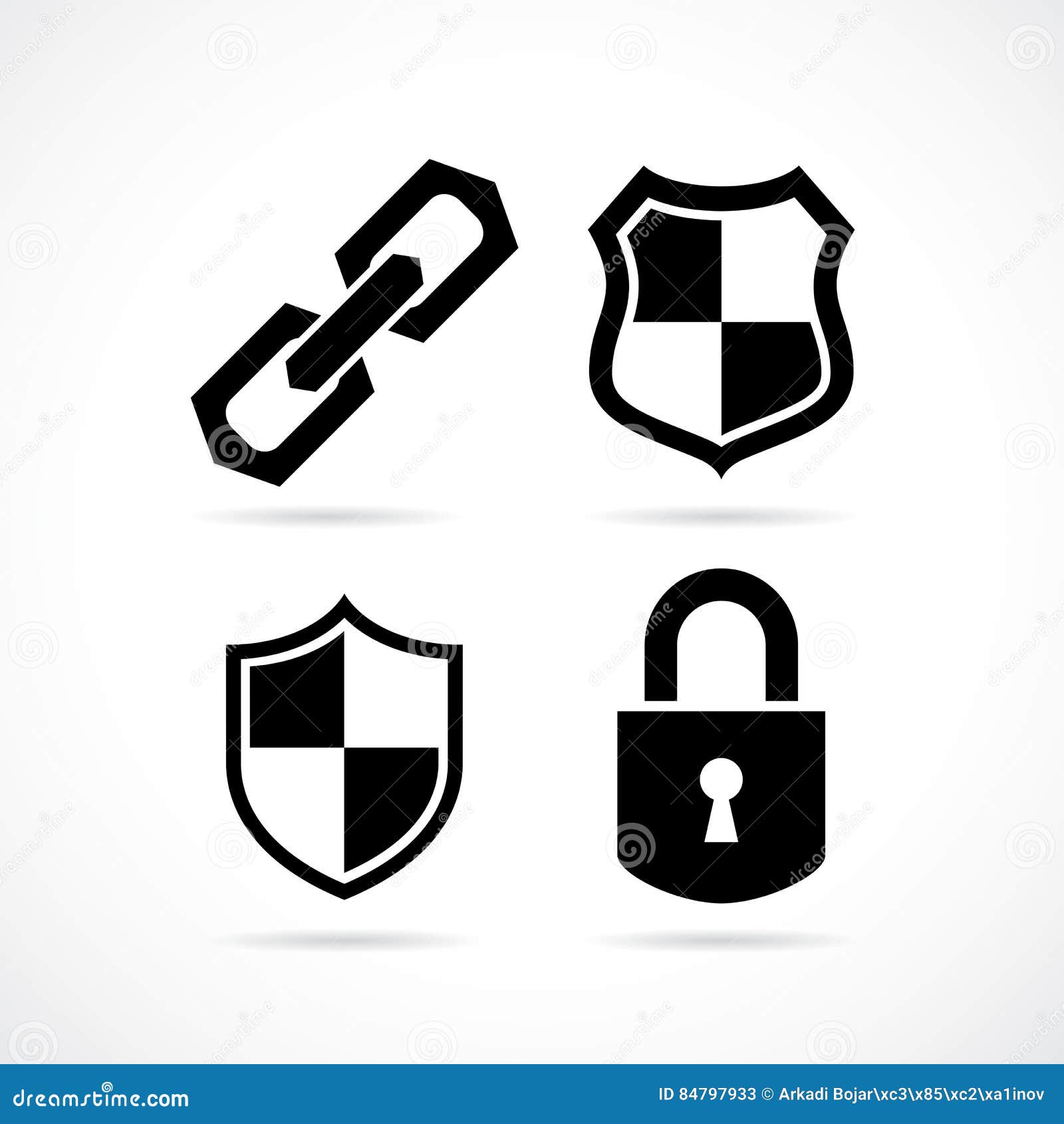 Protection And Security Creative Symbols Set, Font Concept. Home ...