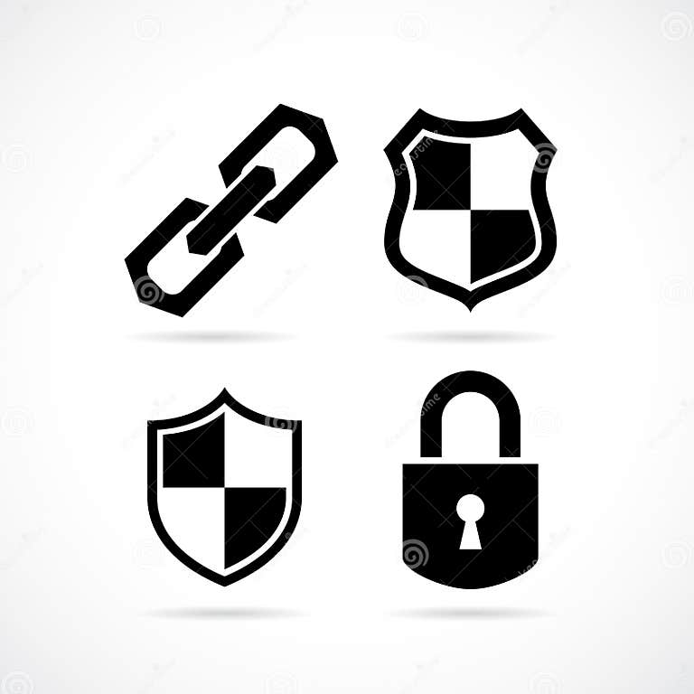 Strong Protection Security Icon Stock Vector - Illustration of lock ...