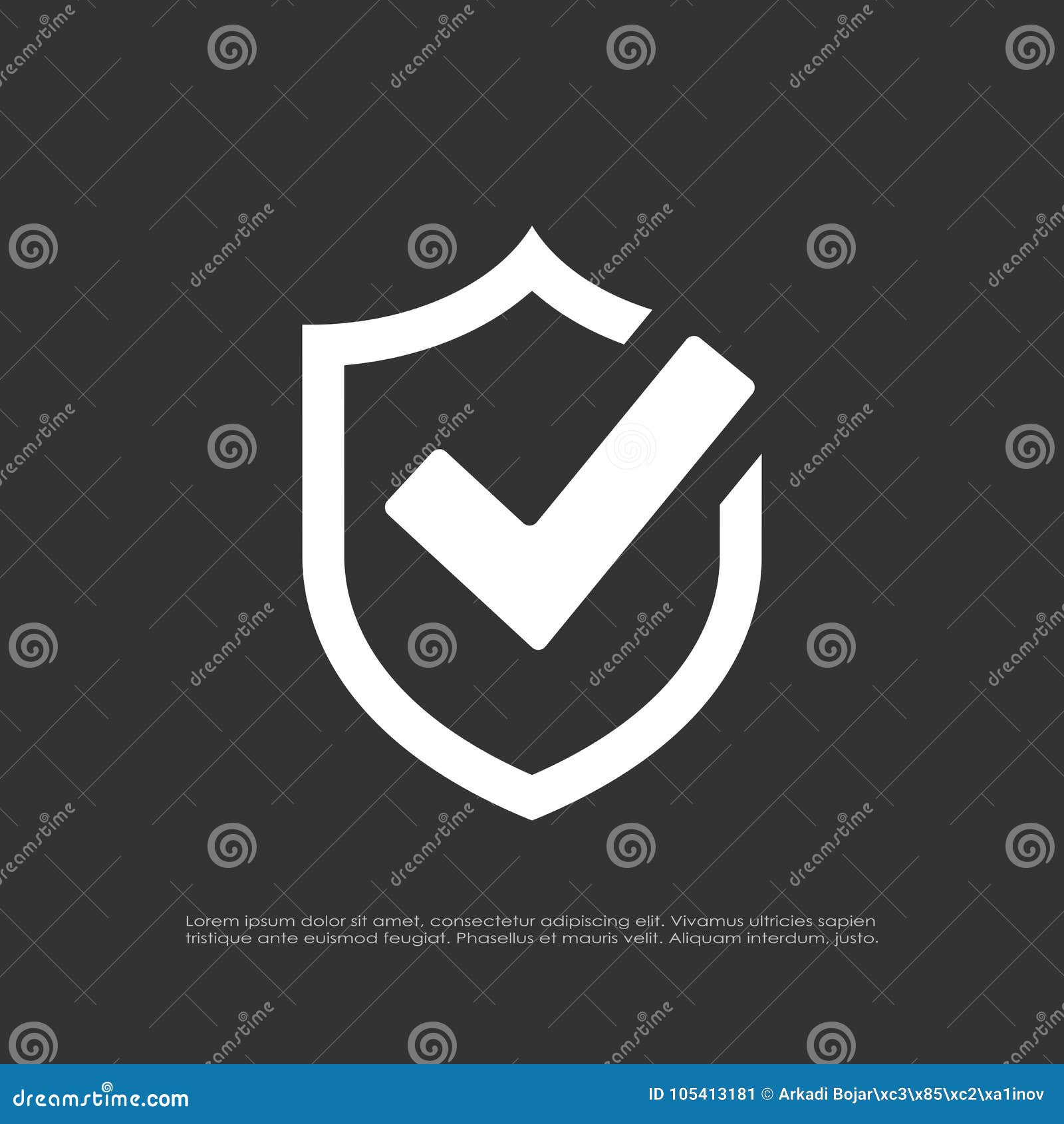 Strong Protection Web Vector Pictogram Stock Vector - Illustration of ...