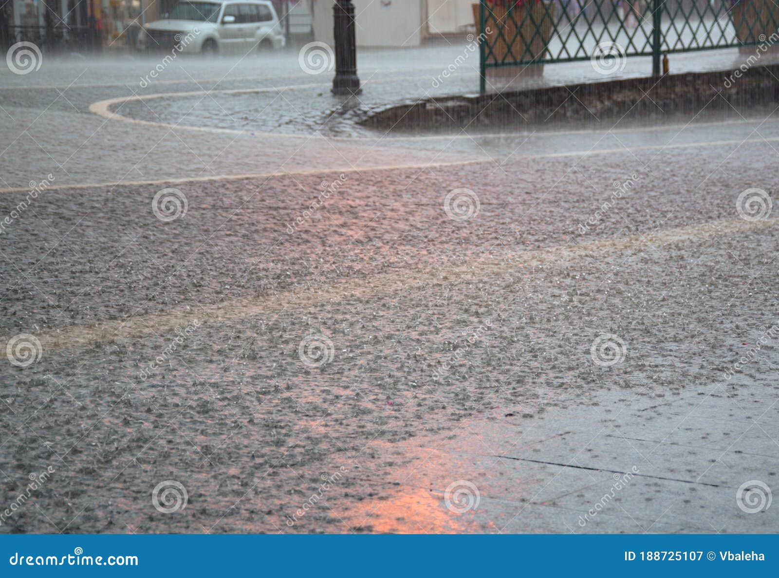 Strong rain stock image. Image of danger, urban, fall - 188725107