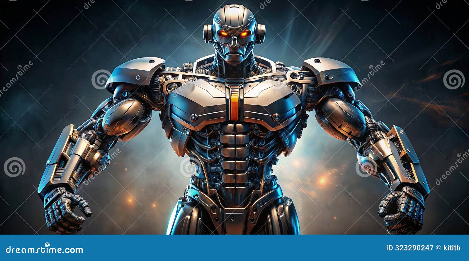 Strong Robot Robotic Strength Powerful Android Strong Robot Background ...