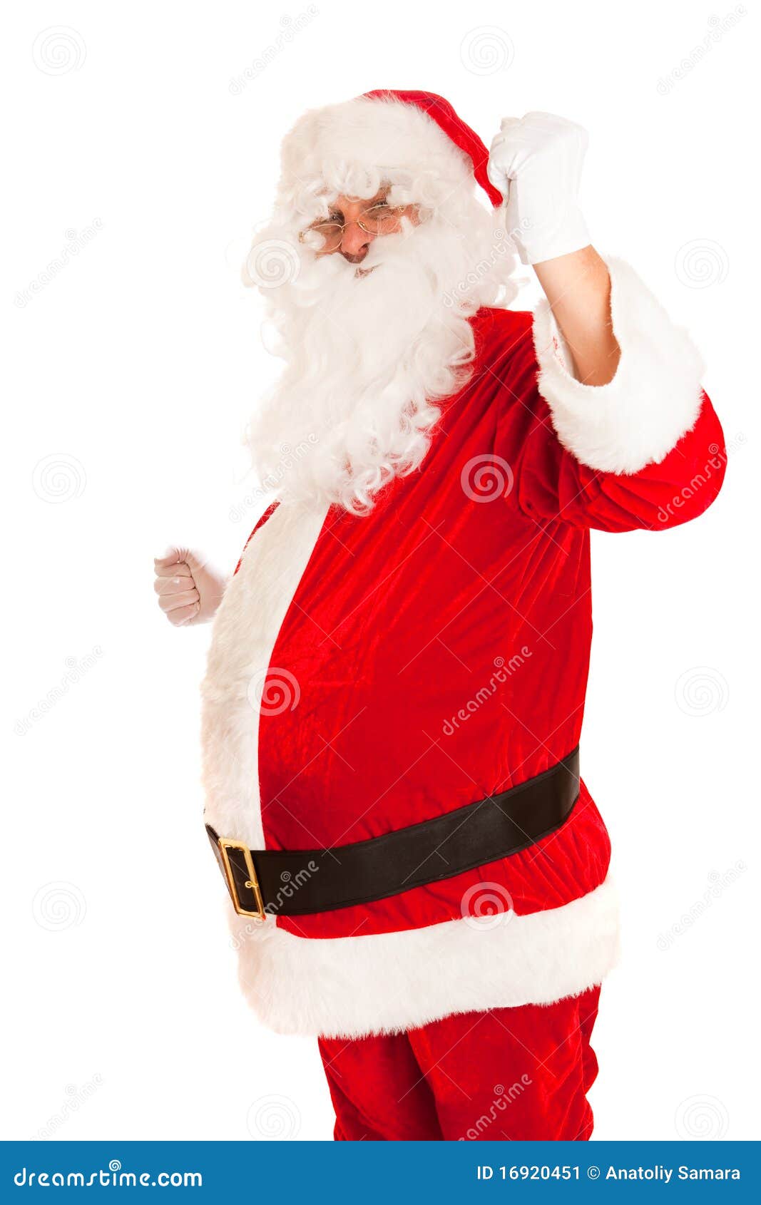 Strong Santa stock image. Image of spectacles, male, hips - 16920451