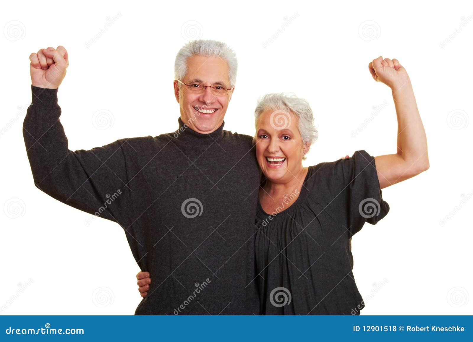 Strong Senior Citizens Team Stock Photo - Image of fist, laugh: 12901518