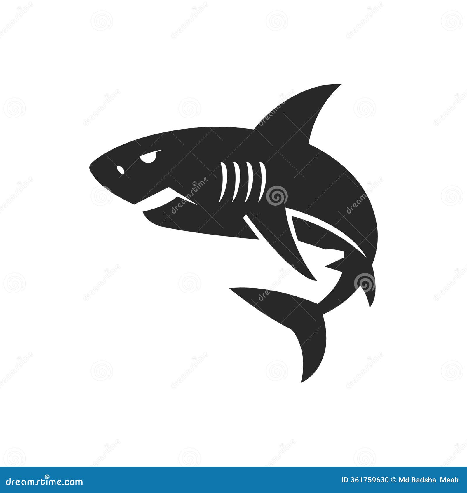 Shark Icon Logo Design Vector Illustration | CartoonDealer.com #333168046