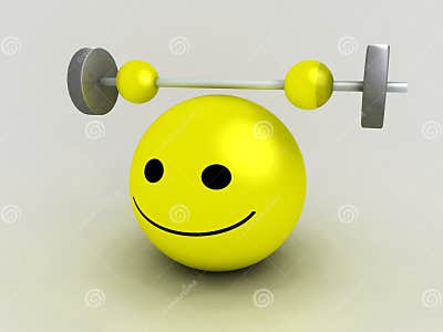 Strong smiley stock illustration. Illustration of heavy - 15823531