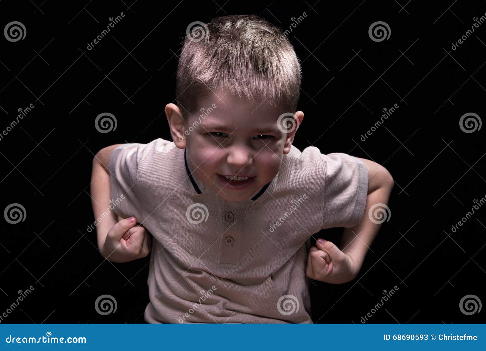 Strong smiling little boy stock image. Image of strong - 68690593