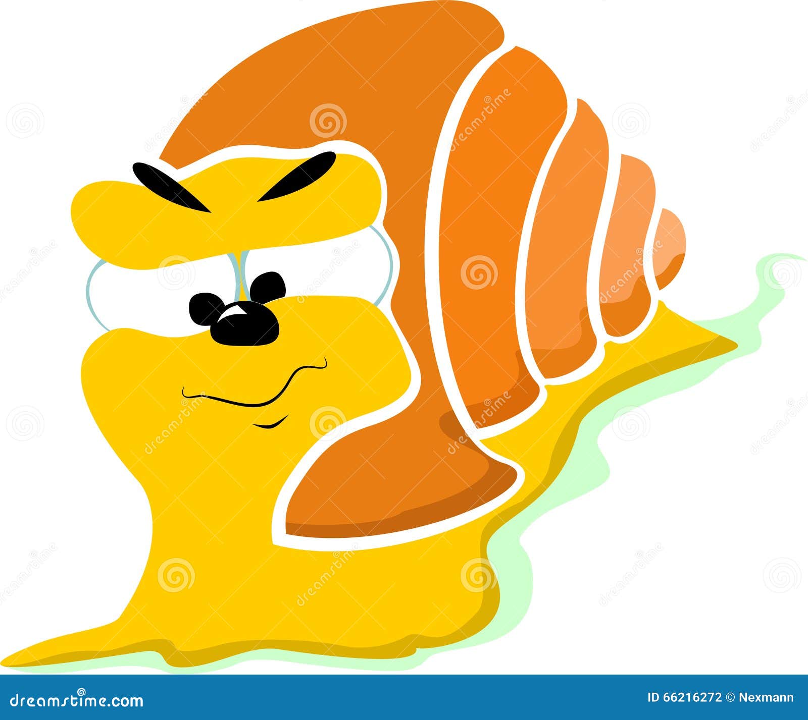 Strong Snail Draw Cartoon Vector | CartoonDealer.com #150366709