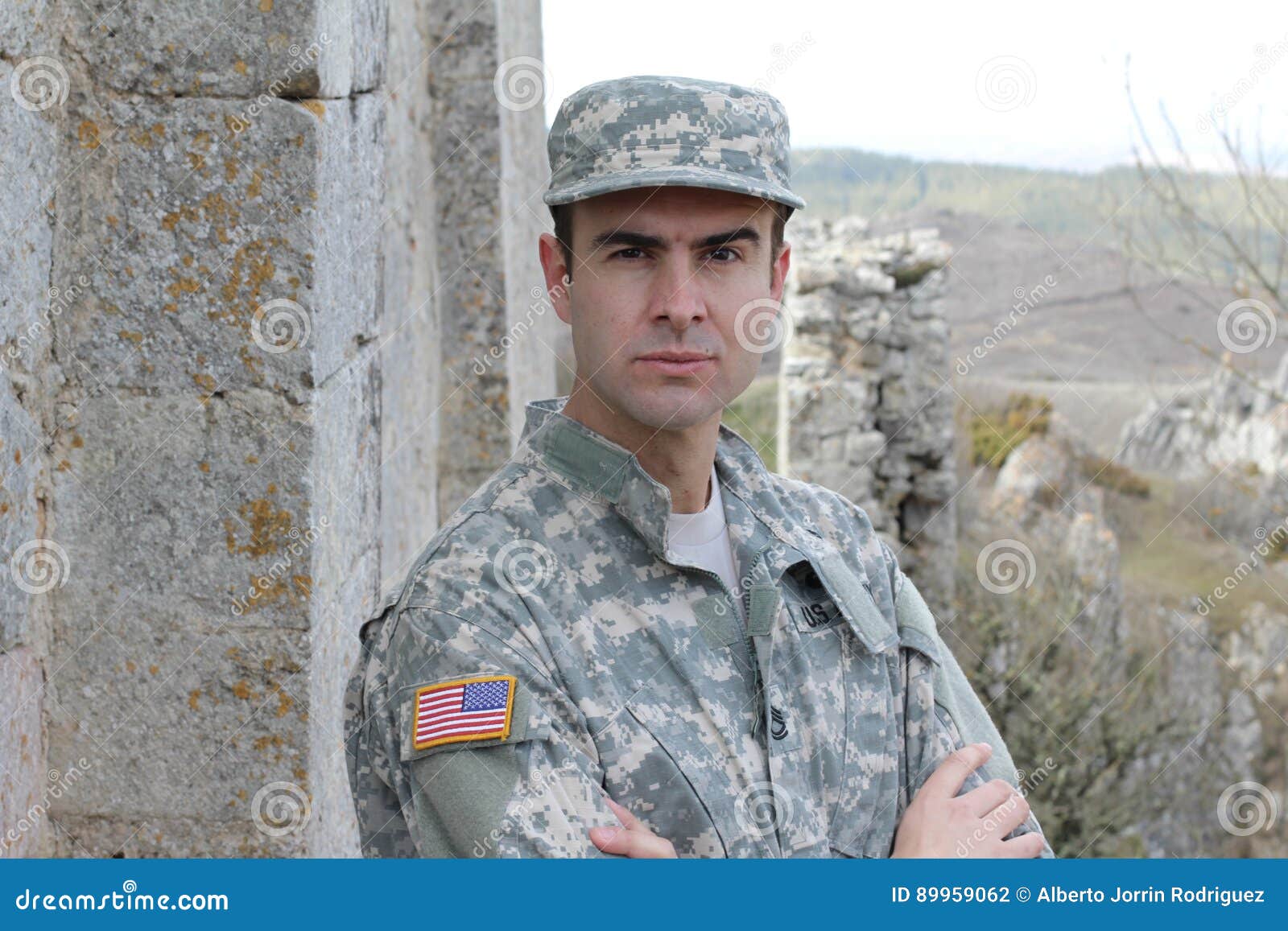 Strong Soldier Close Up Isolated Stock Photo - Image of irak, pride ...