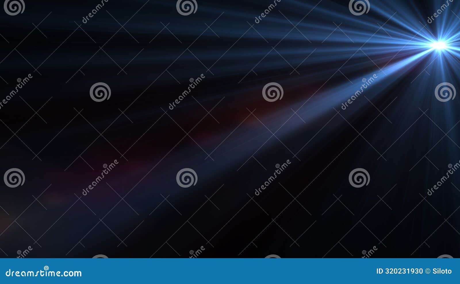 Strong Spot Light Emitting Light Rays Stock Photo - Illustration of ...