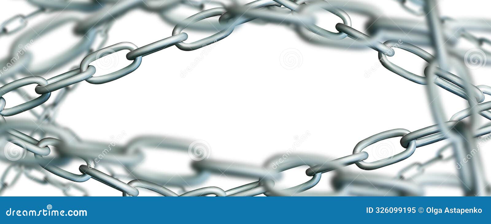 Strong Steel Chains Isolated on White. Design Element for Product Label ...