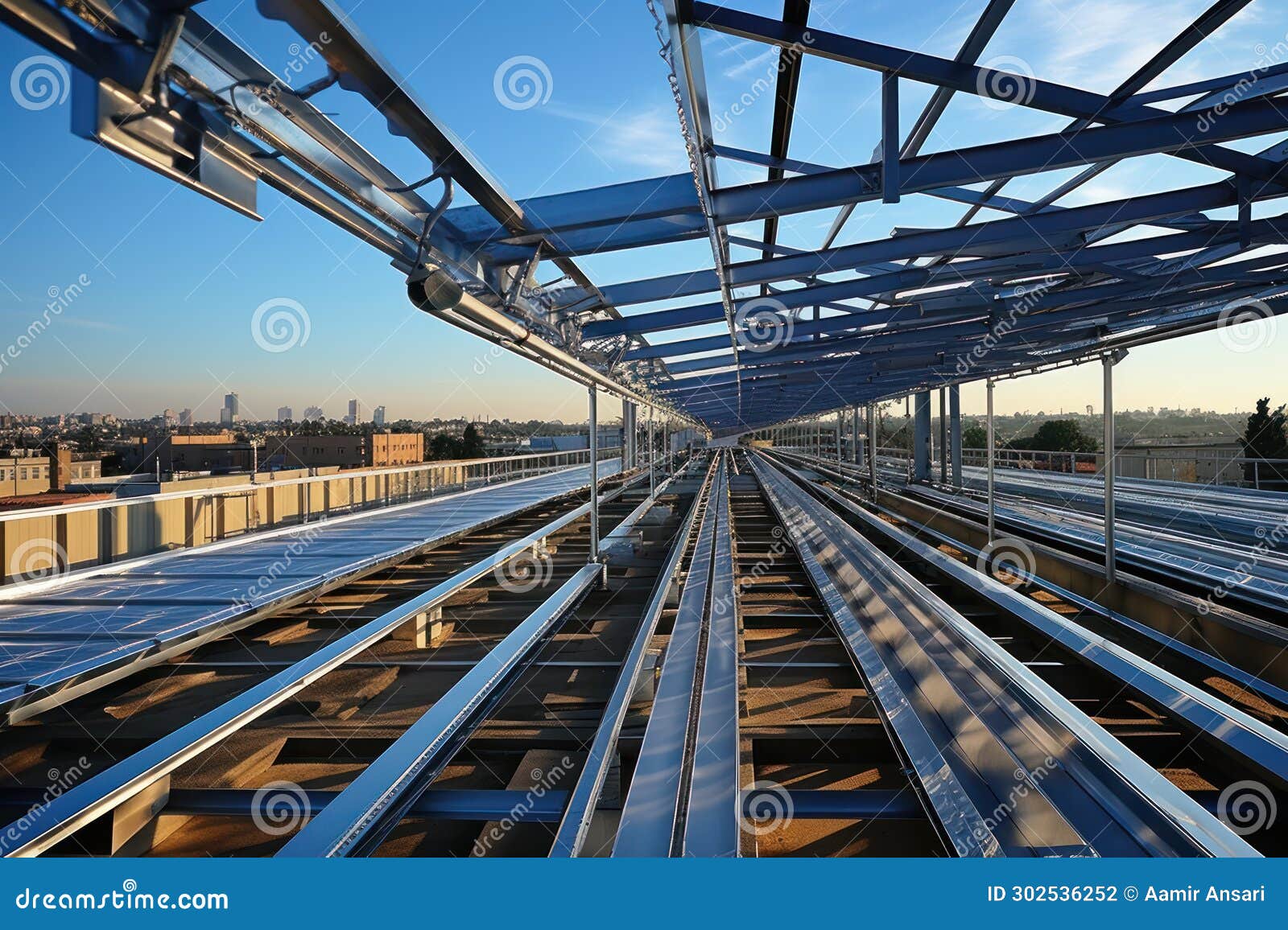 Strong Steel Roofing Structures Standing Tall and Sturdy, Construction ...