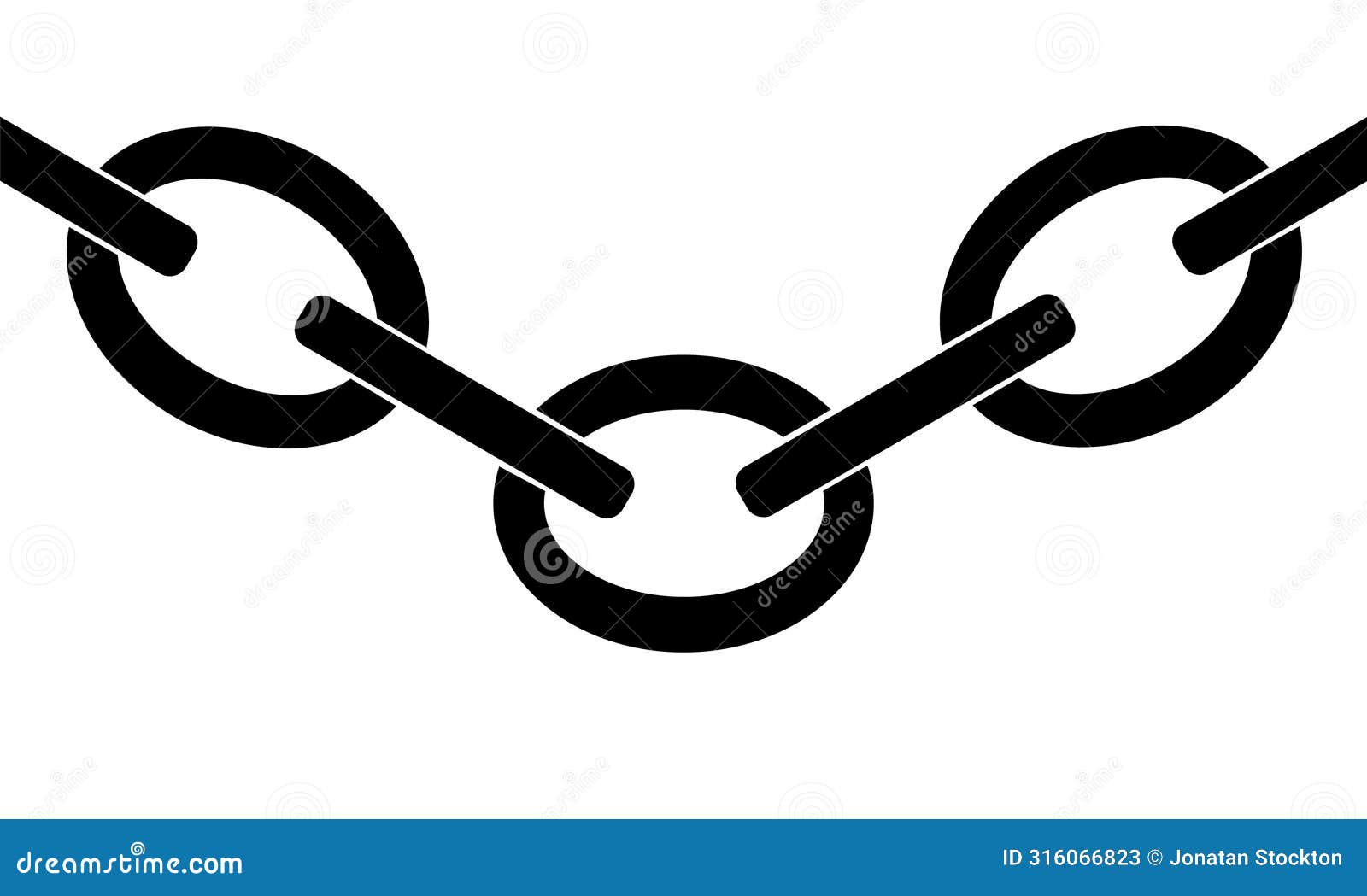 Strong Steel String Chain Vector Silhouette Illustration Isolated On White Backgrounds Protect