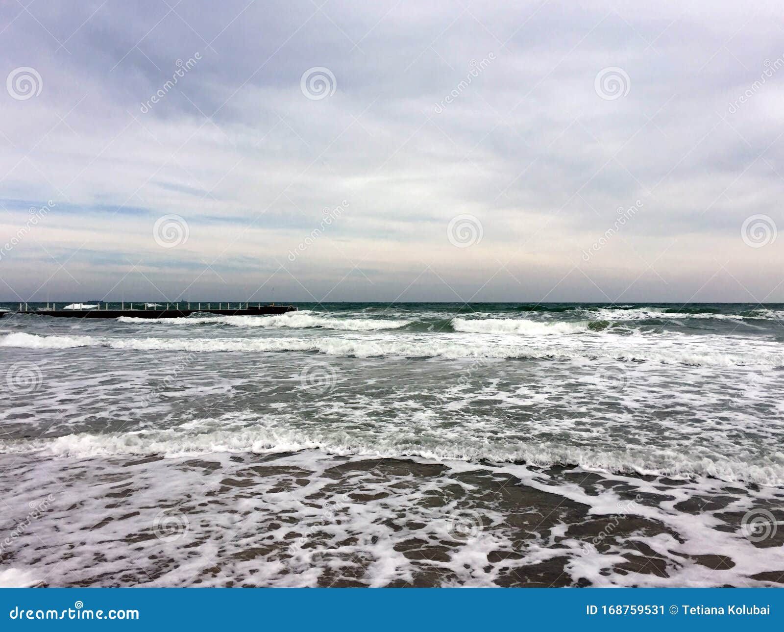 Strong Storm on the Sea, Waves, Stock Image - Image of shore, cloud ...