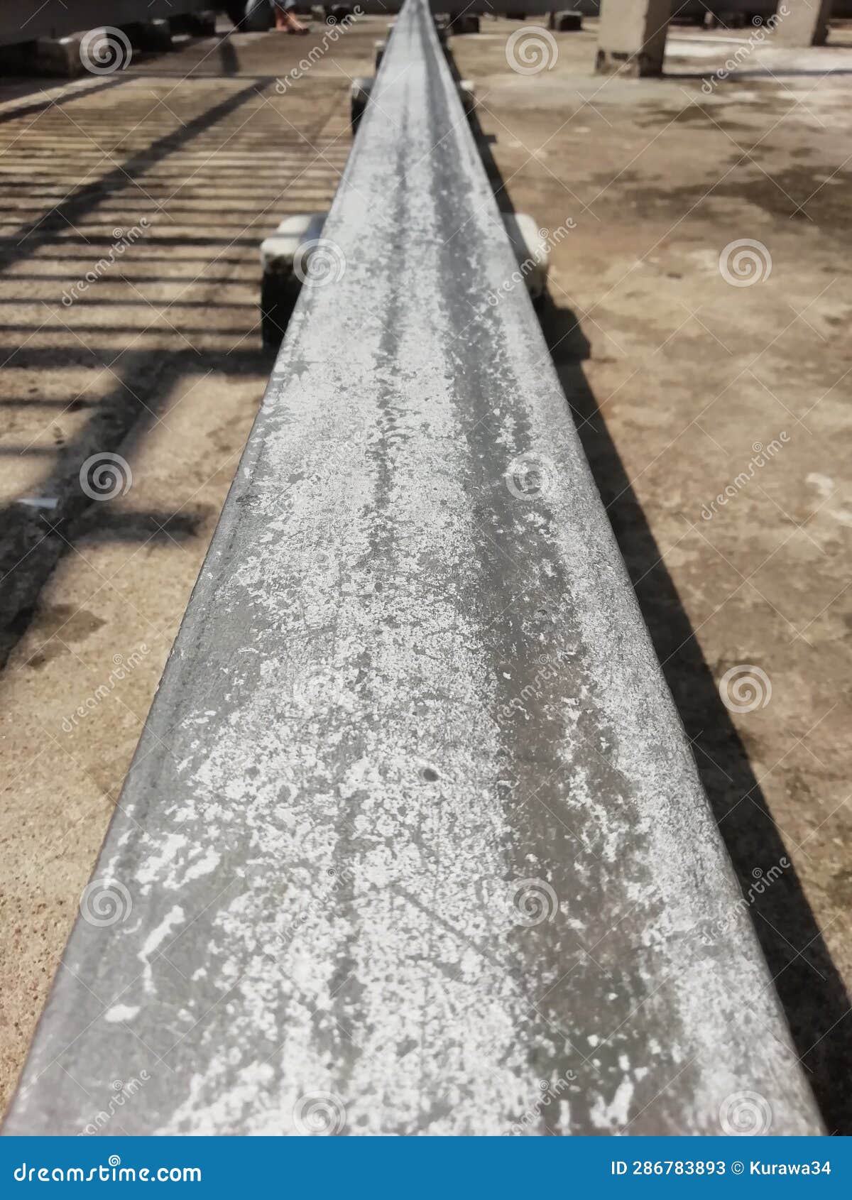 Strong Straight Grey Gondola Iron Rail Stock Image - Image of mount ...