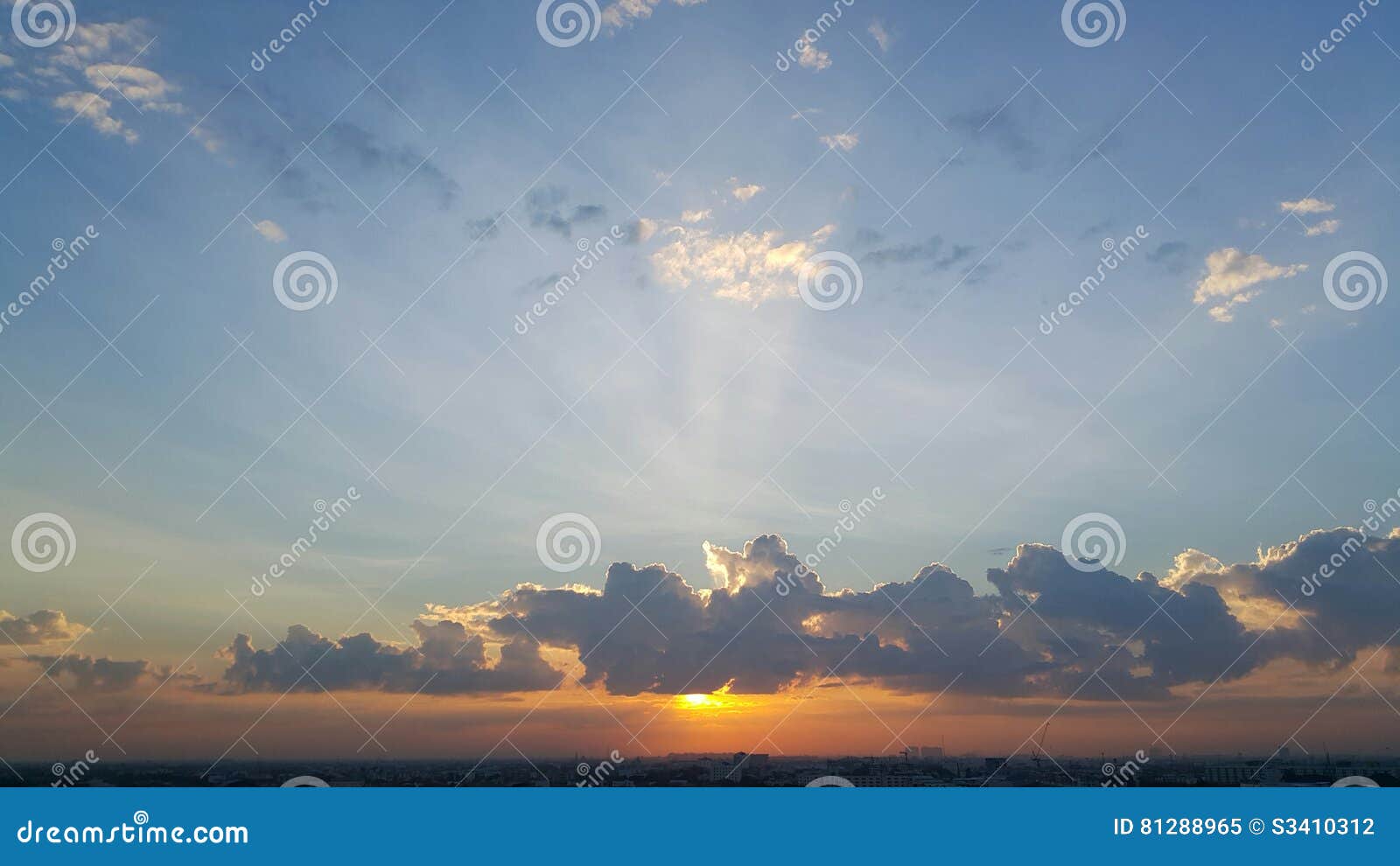 Strong Sun Light Behind the Cloud. Stock Image - Image of beautiful ...
