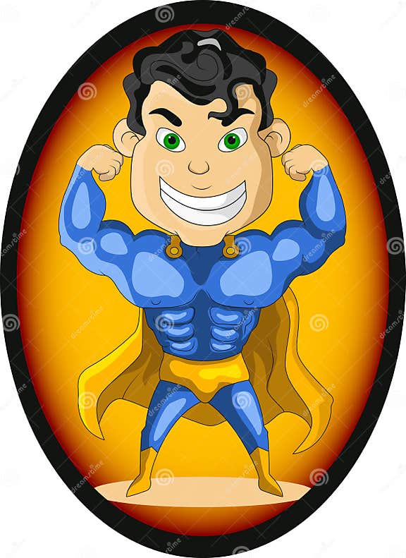 Strong super hero stock illustration. Illustration of fighter - 27048758