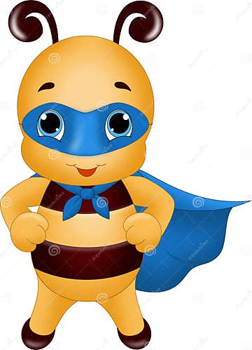 Strong Superhero Bee stock illustration. Illustration of mask - 49699509