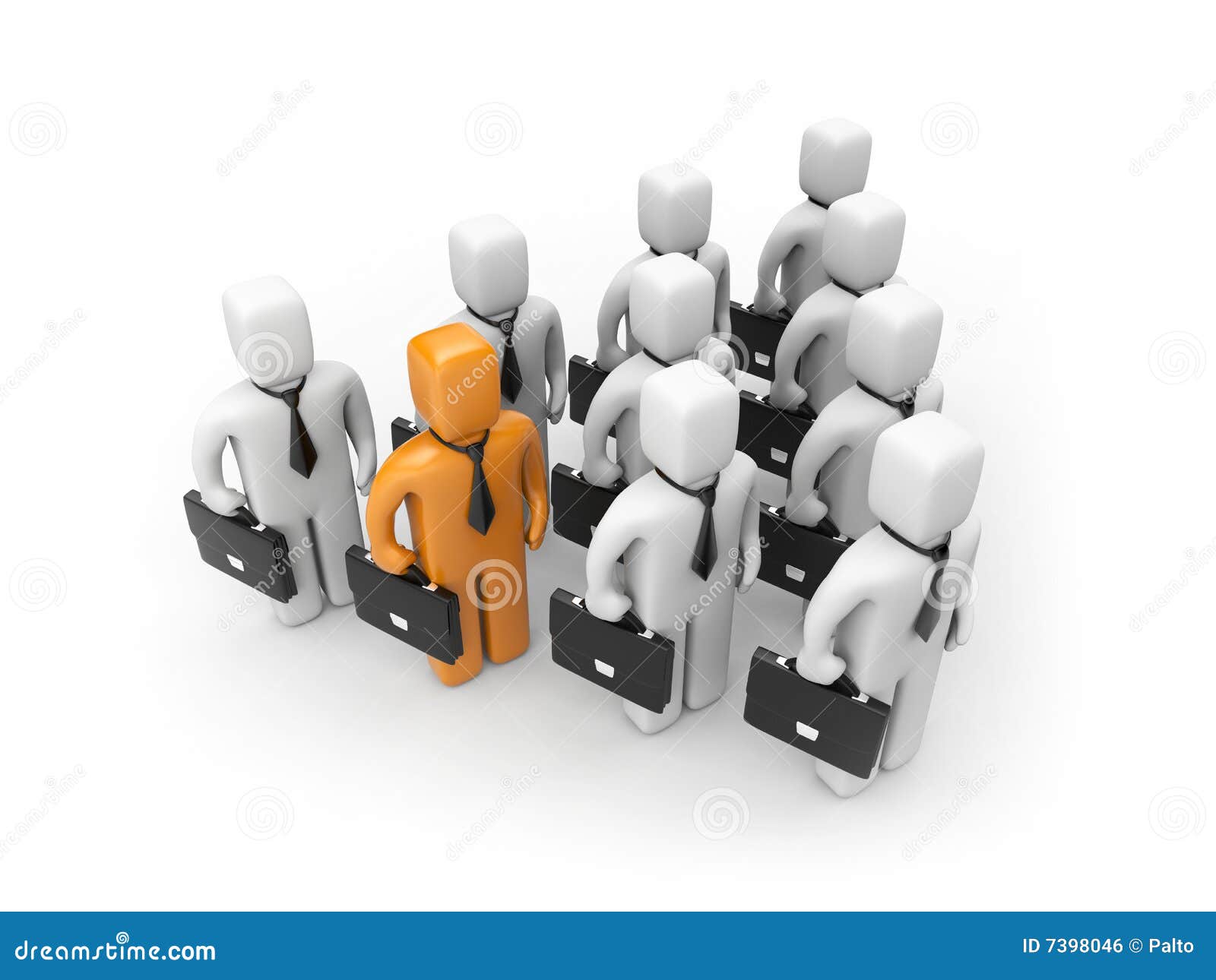 Strong Team with Different Person Stock Illustration - Illustration of ...
