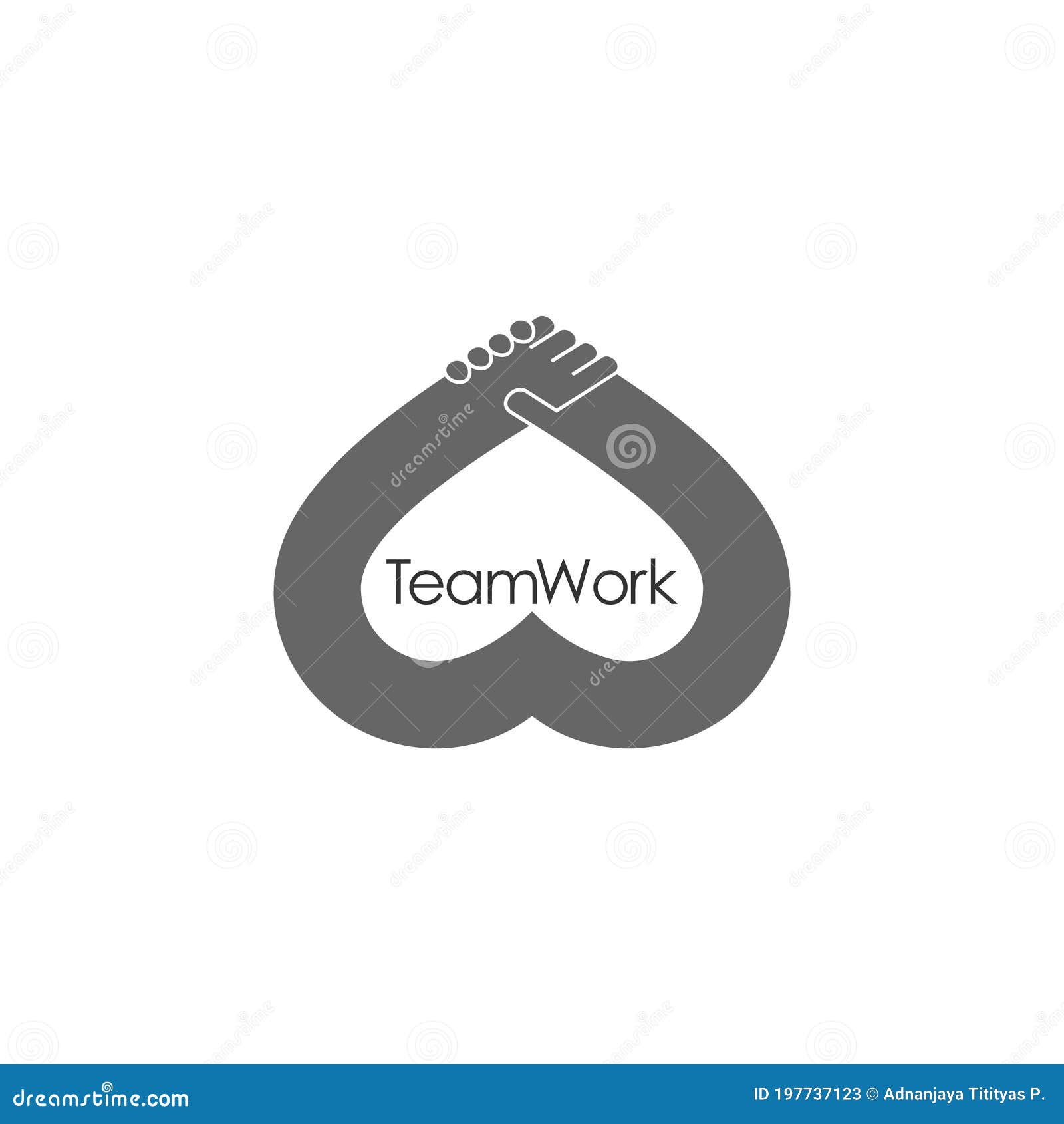 Strong Team Work Hand Palm Design Symbol Vector Stock Vector ...